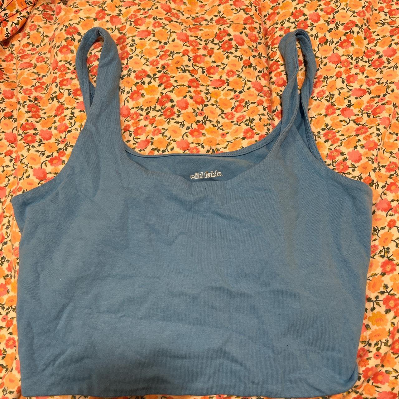 wild fable blue tank top size large - Depop