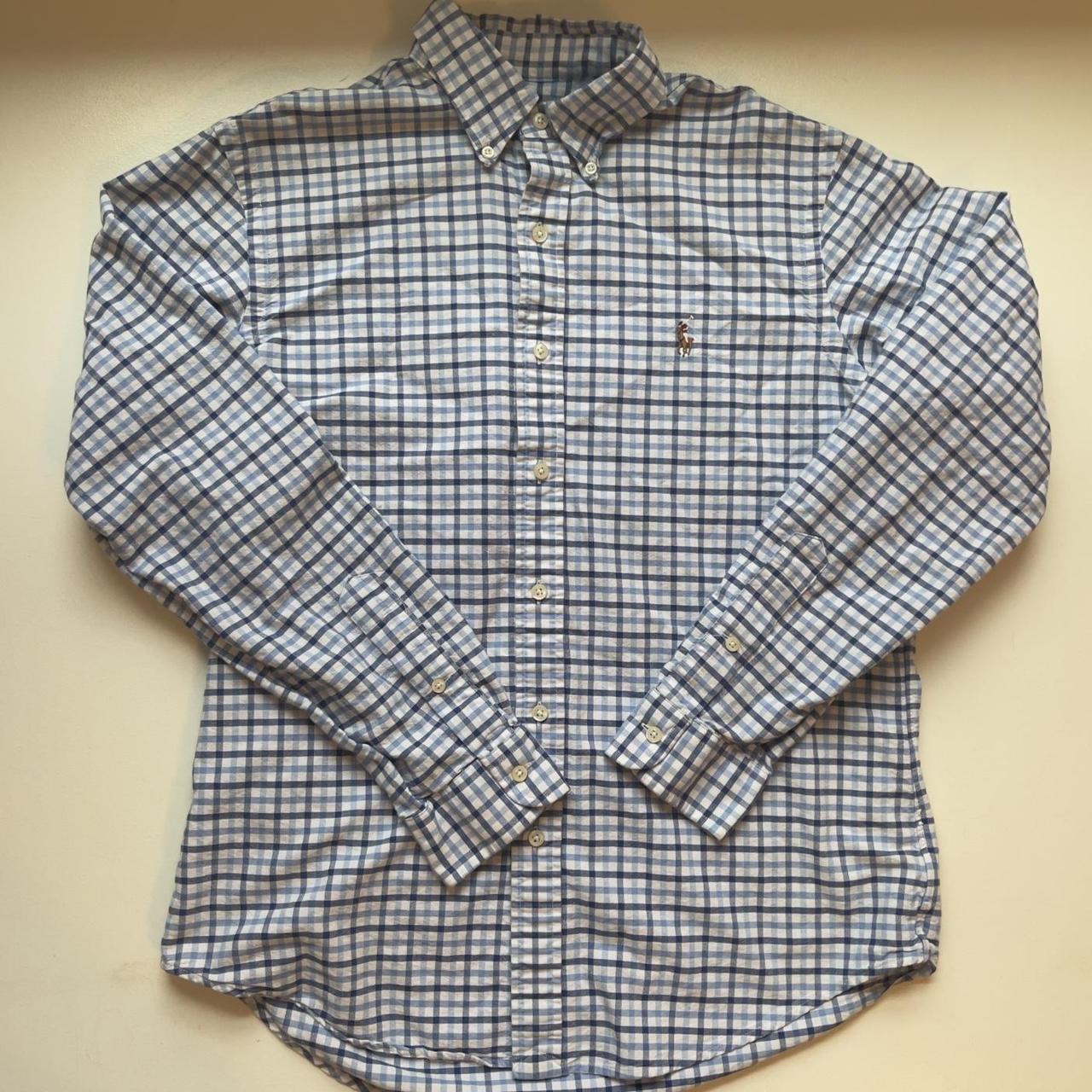 Polo Ralph Lauren Button Down Long Sleeve Blue and... - Depop