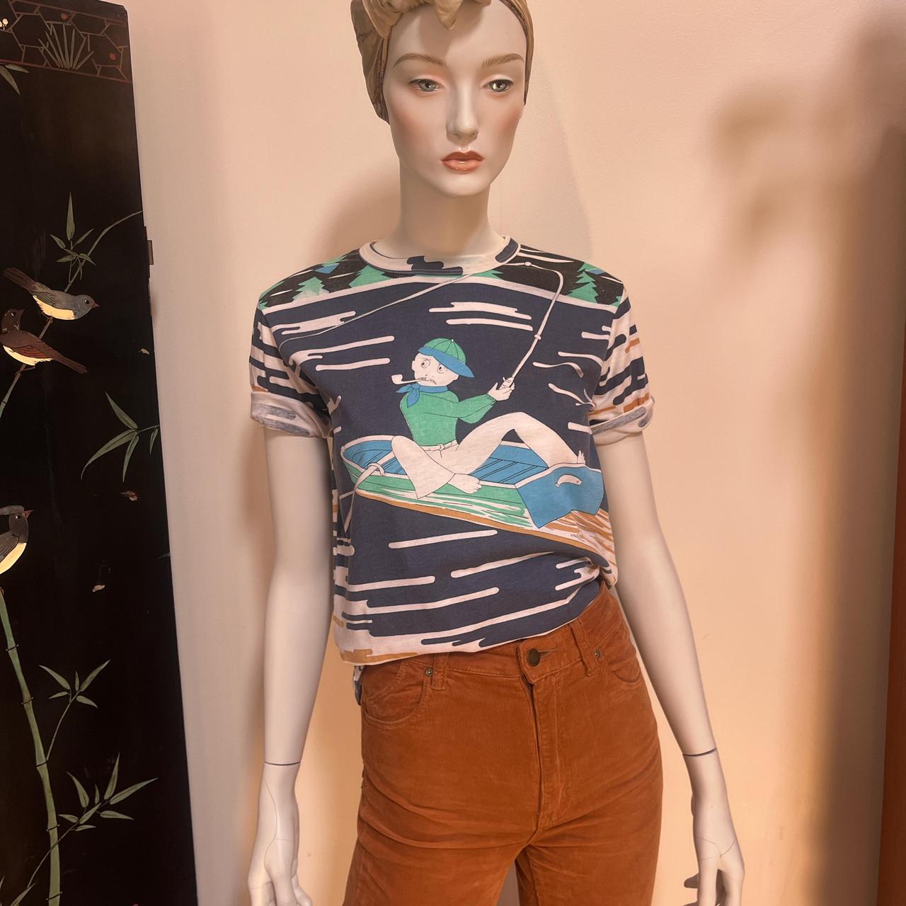 1970s/80s Skimmers fisherman catching a boot single... | Depop