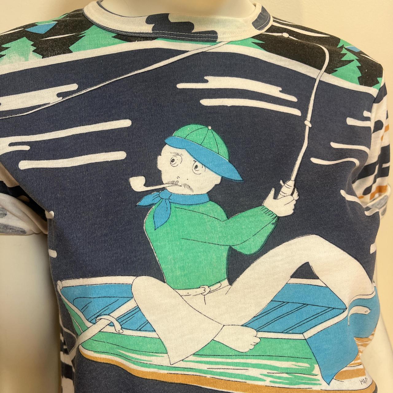 1970s/80s Skimmers fisherman catching a boot single... | Depop