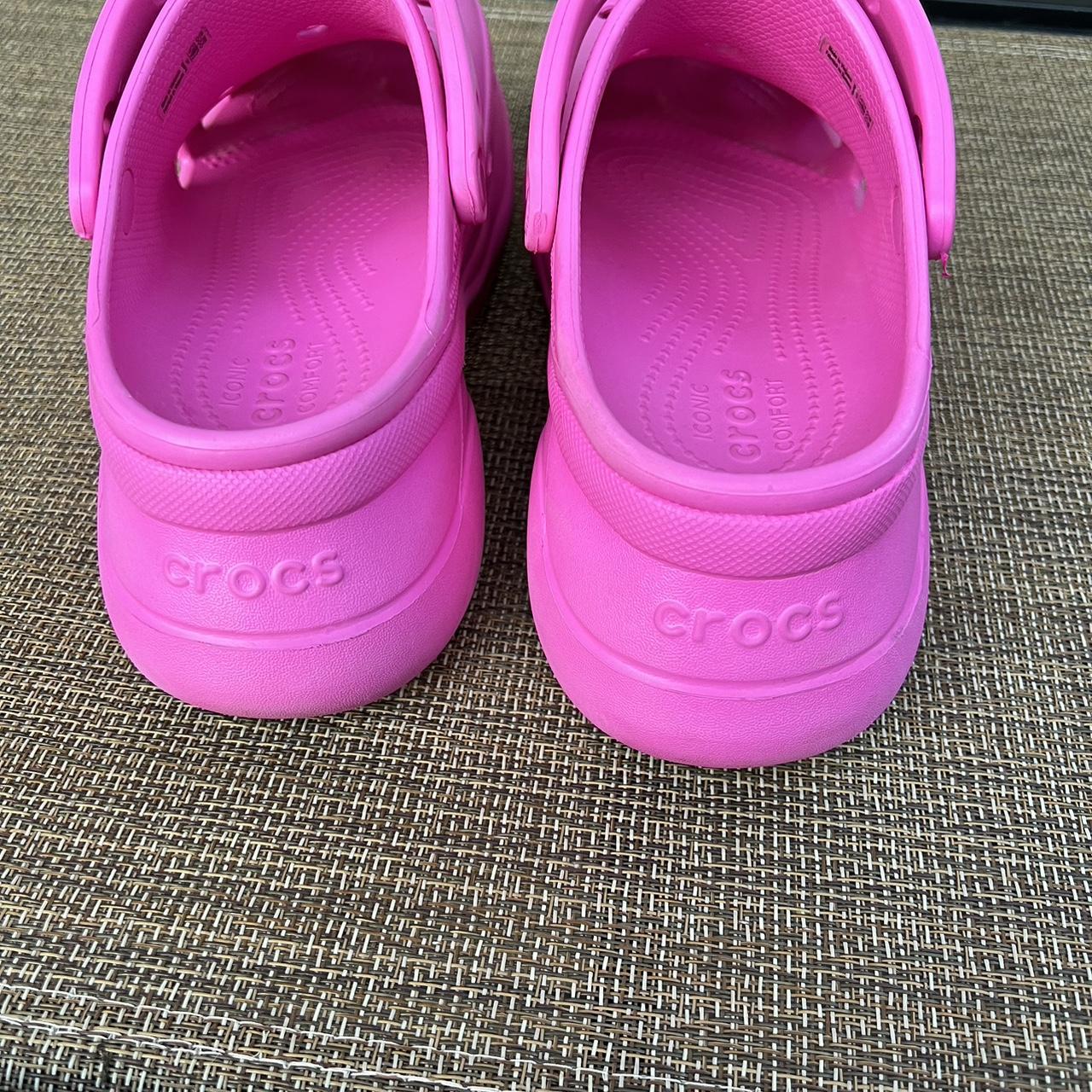 Hot Pink CROCS women’s size 10 Some scuffs at the toes - Depop