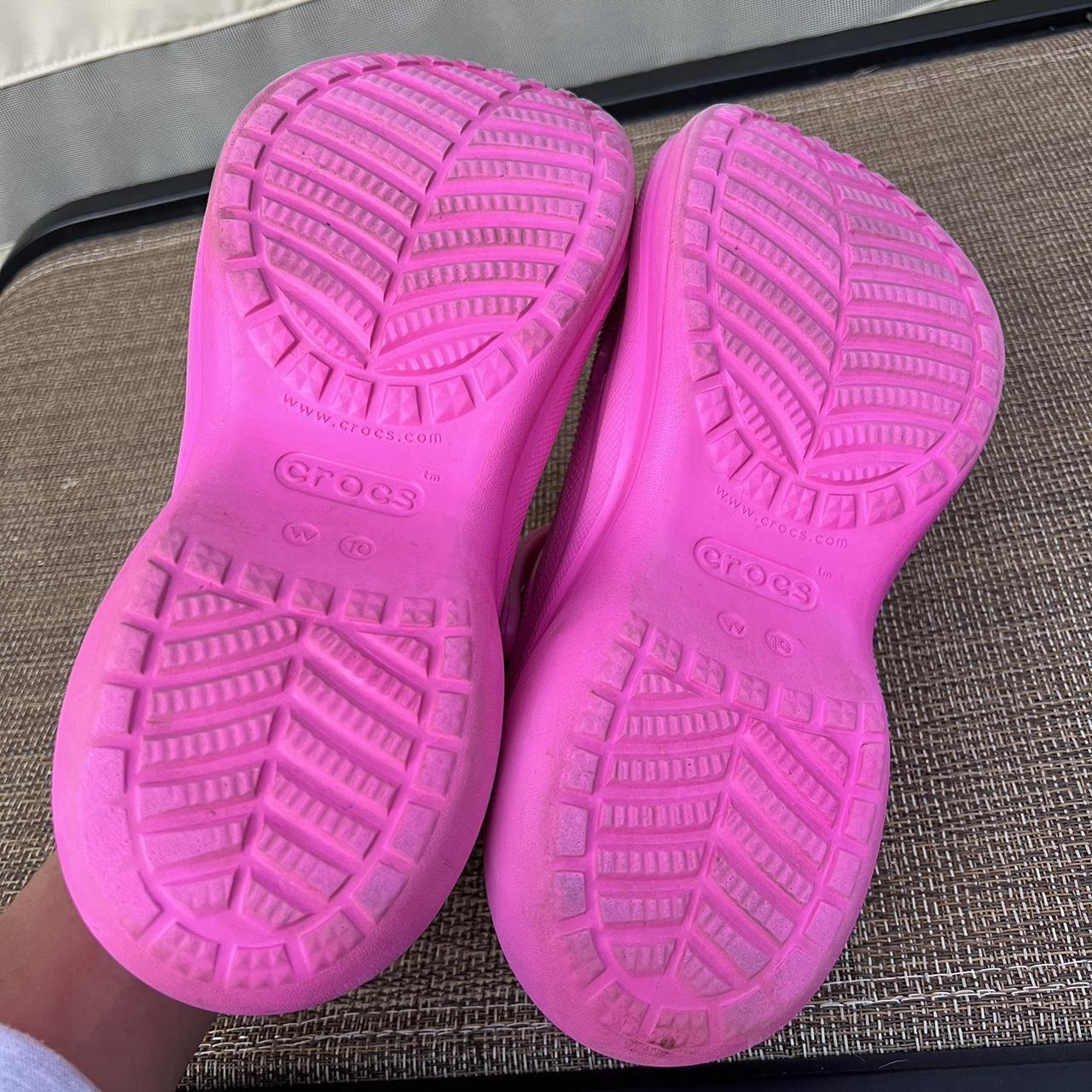 Hot Pink CROCS women’s size 10 Some scuffs at the toes - Depop