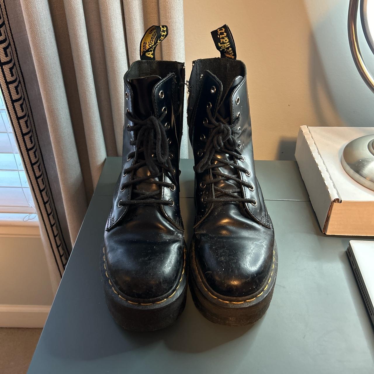 doc martin platform lace up boots! had a good amount... - Depop
