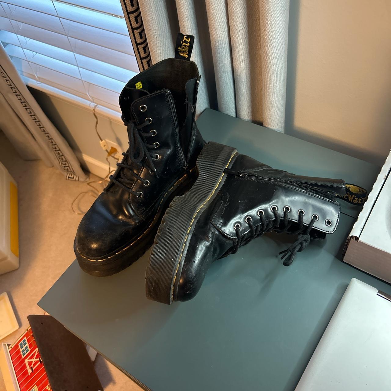 doc martin platform lace up boots! had a good amount... - Depop