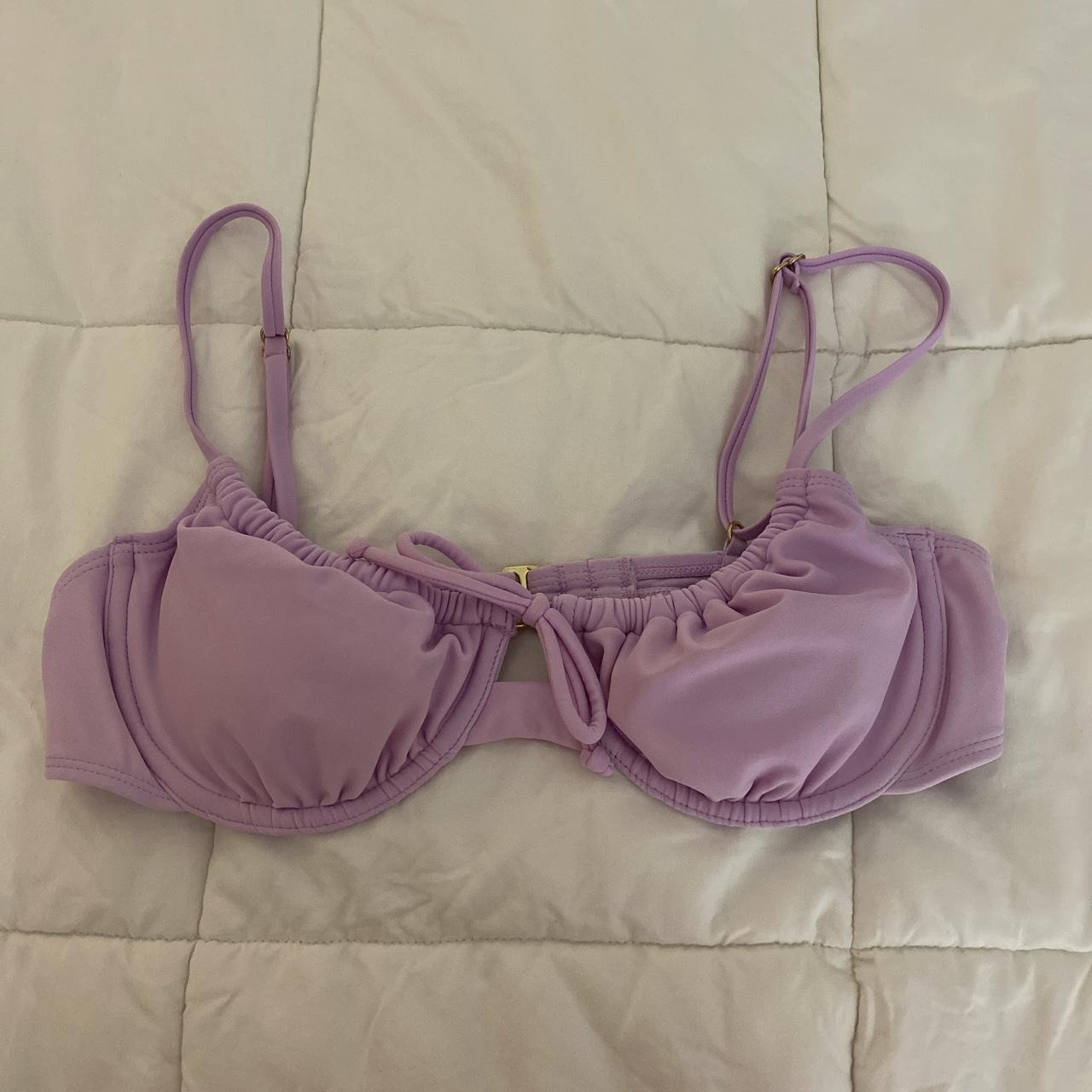 light purple bikini top with underwire - Depop