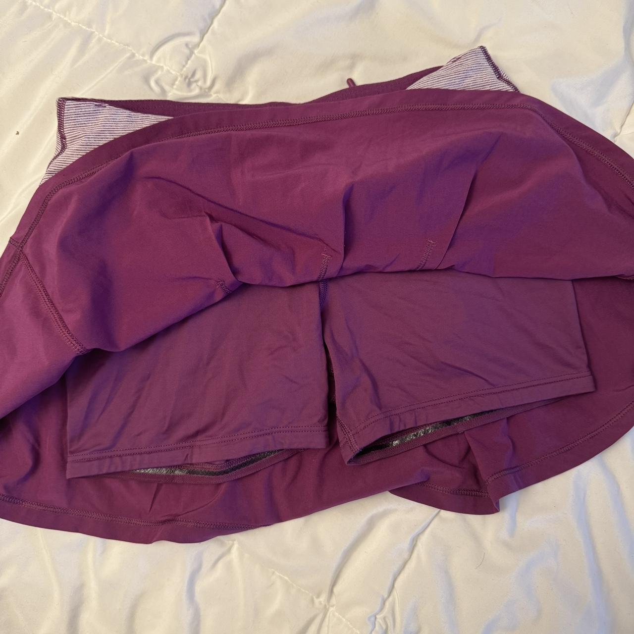 Lululemon Purple Striped Set - sports bra + skort -... - Depop