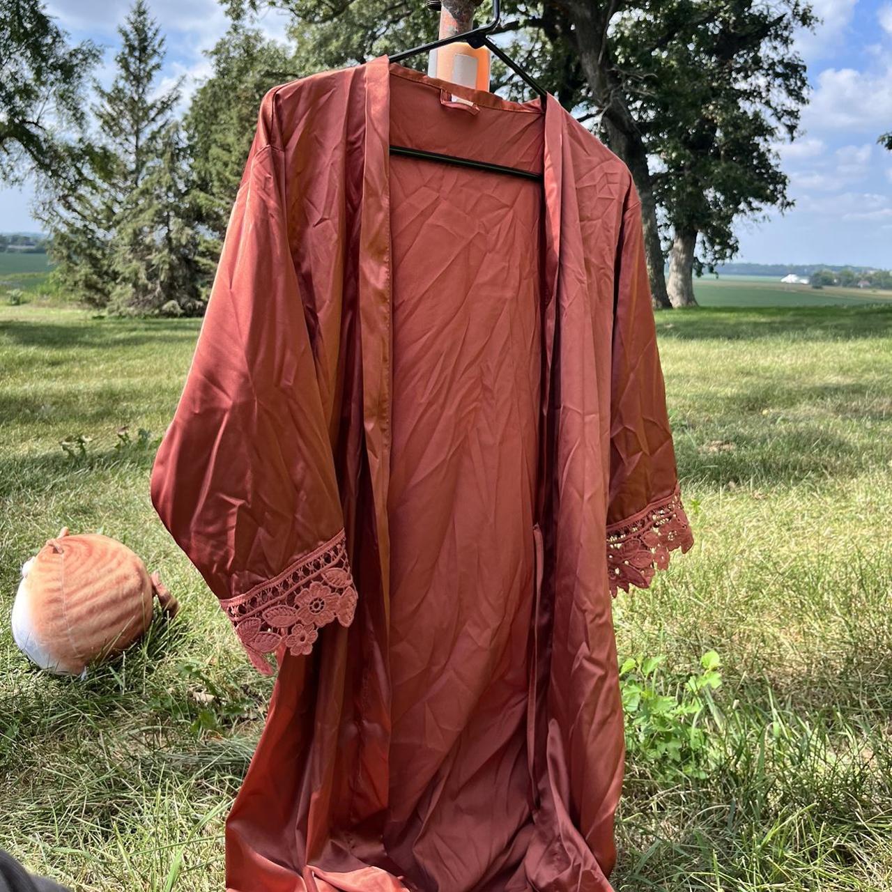 burnt orange robe - Depop