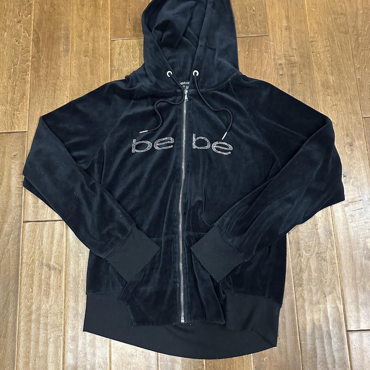 Bebe Zip Up Jacket Size XL, has a tiny rip on the... - Depop