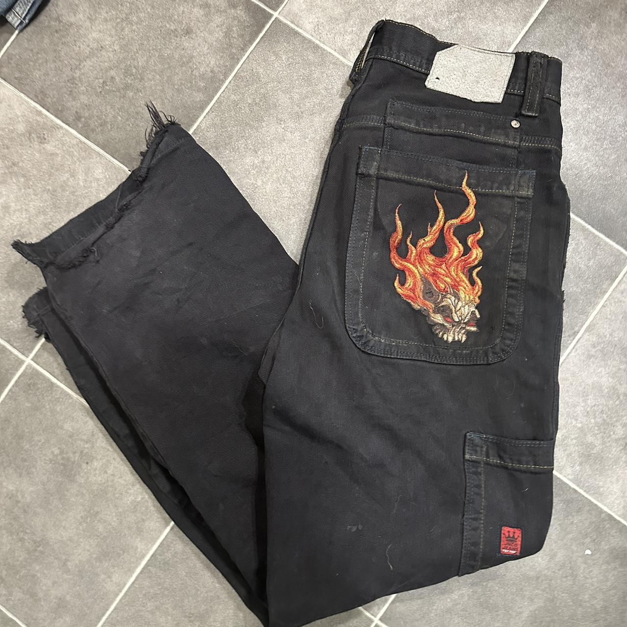 Jnco Jeans Flaming Skull All Flaws Depop