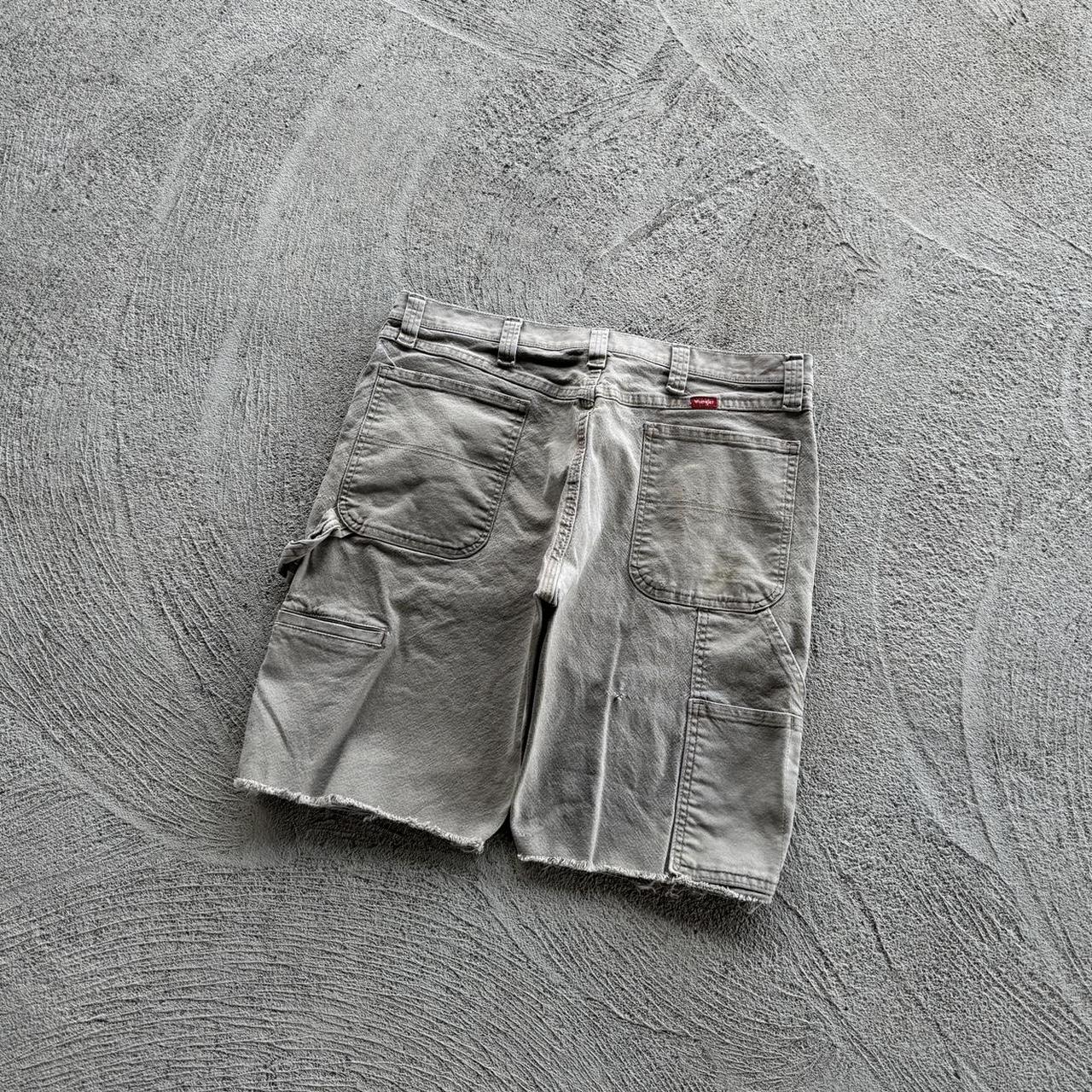 Vintage Wrangler Baggy Carpenter Shorts Size... - Depop
