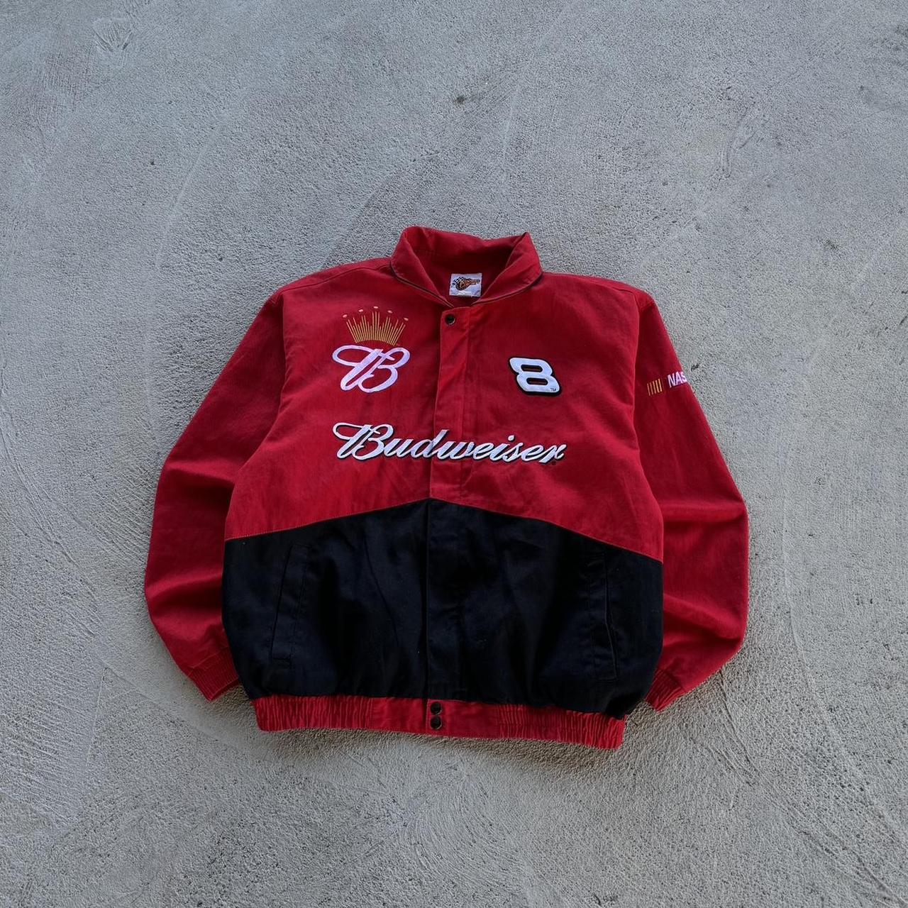 Vintage NASCAR Budweiser Racing Jacket Size... - Depop