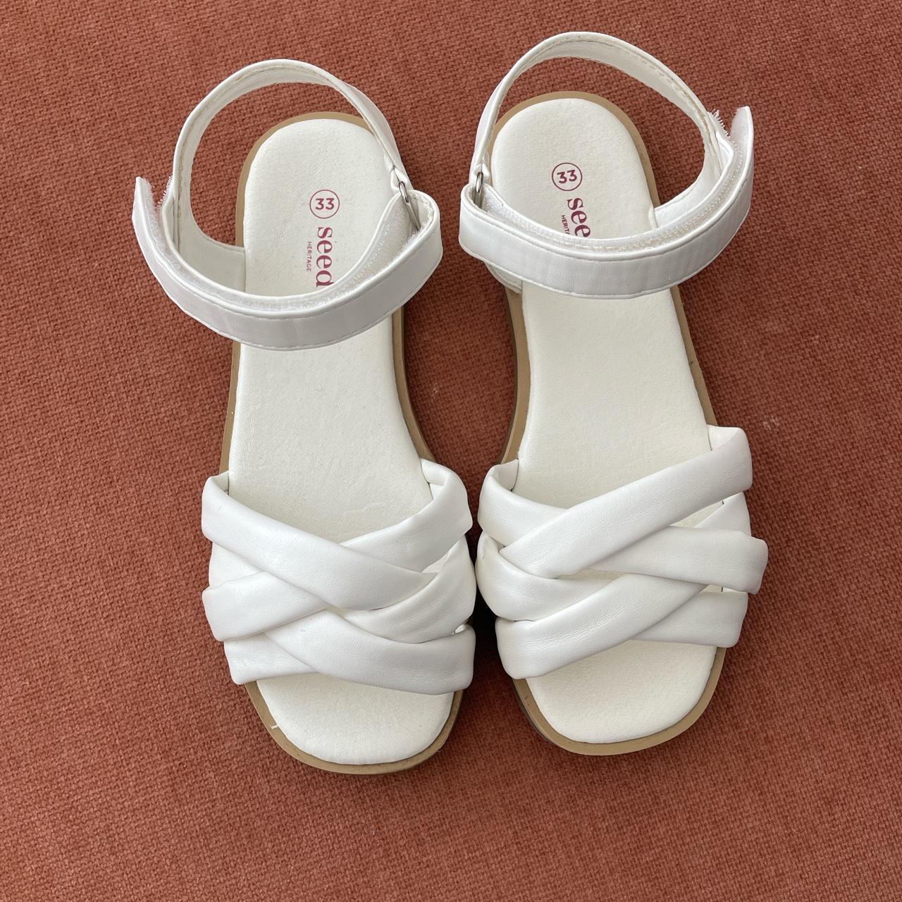 Girls white Seed Heritage shoes, worn once for 2... - Depop