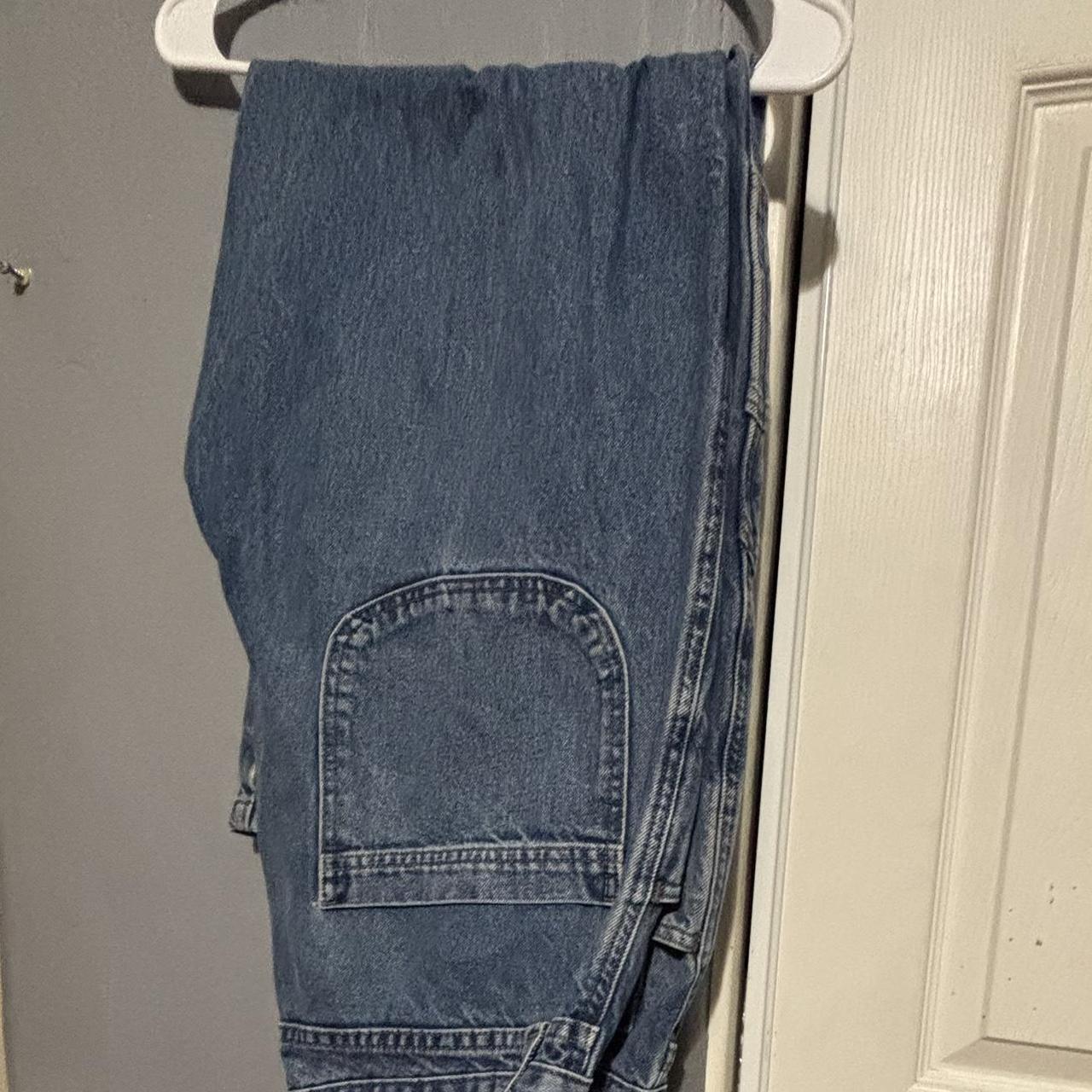 light blue monet baggy jeans 34x30 8.5” leg... | Depop