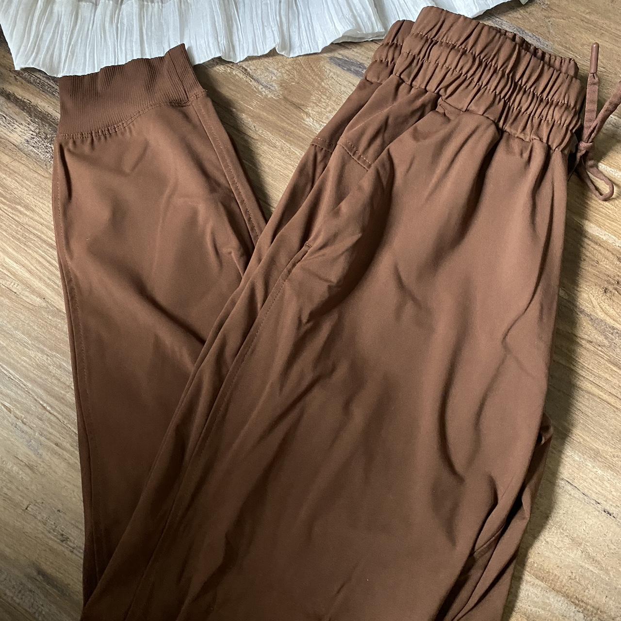 Woman’s Workout Joggers Burnt Orange Brown - Depop