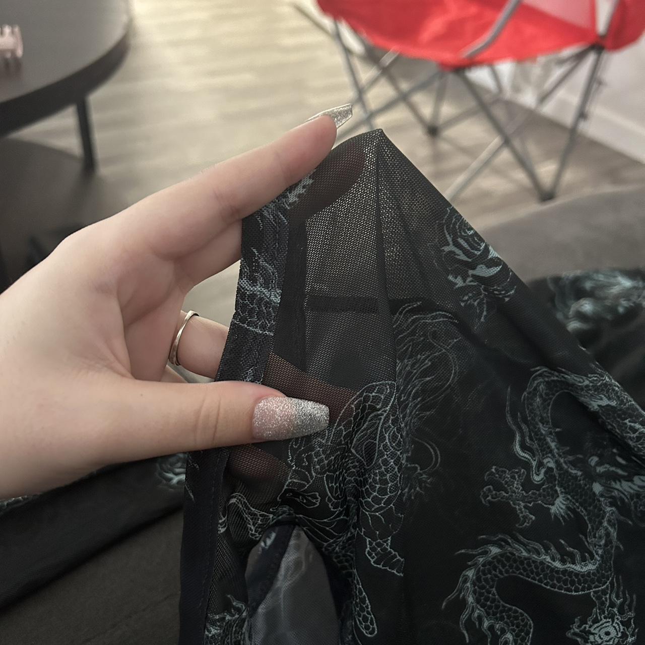 see through dragon bodysuit - Depop