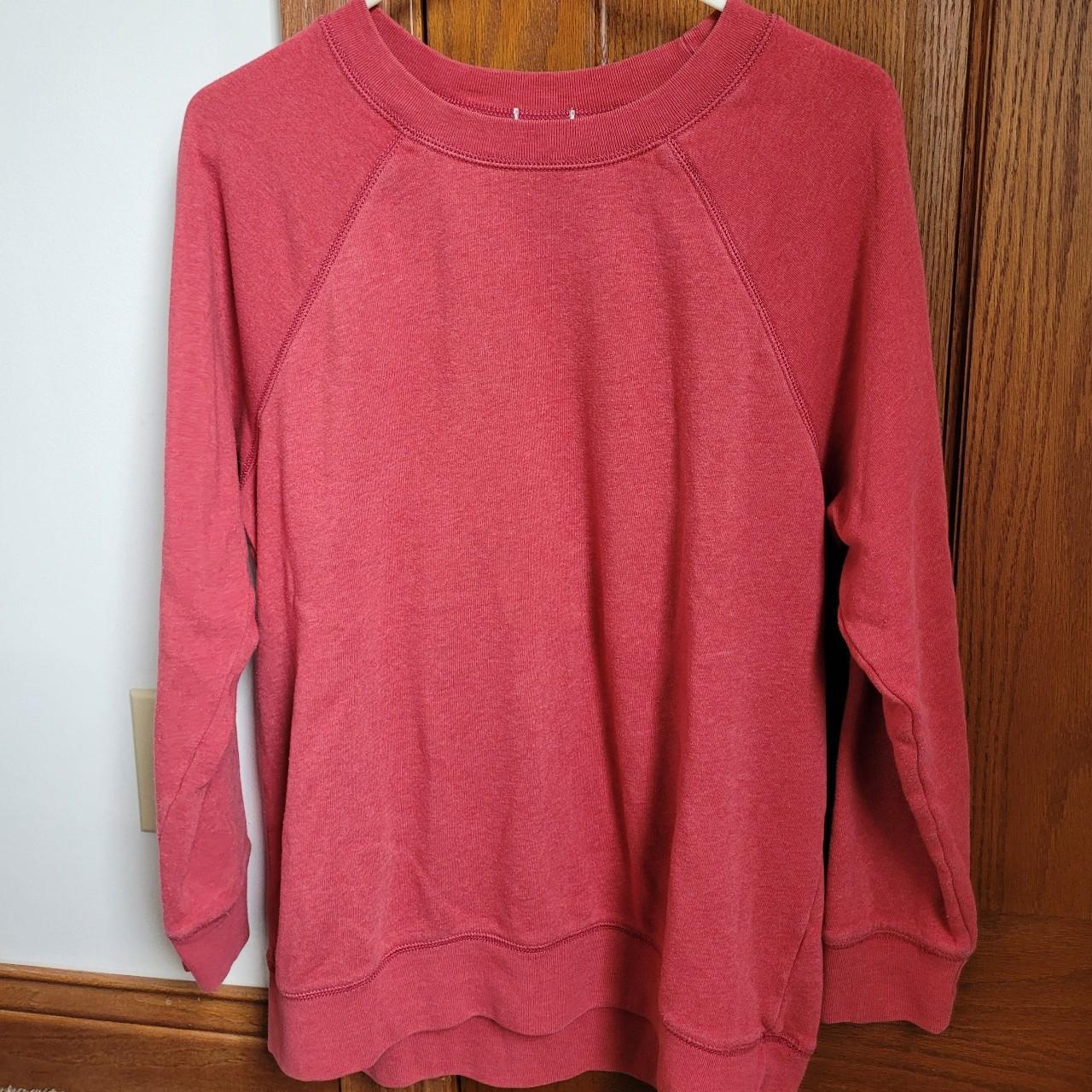 Basic Red Crewneck Sweatshirt - Depop