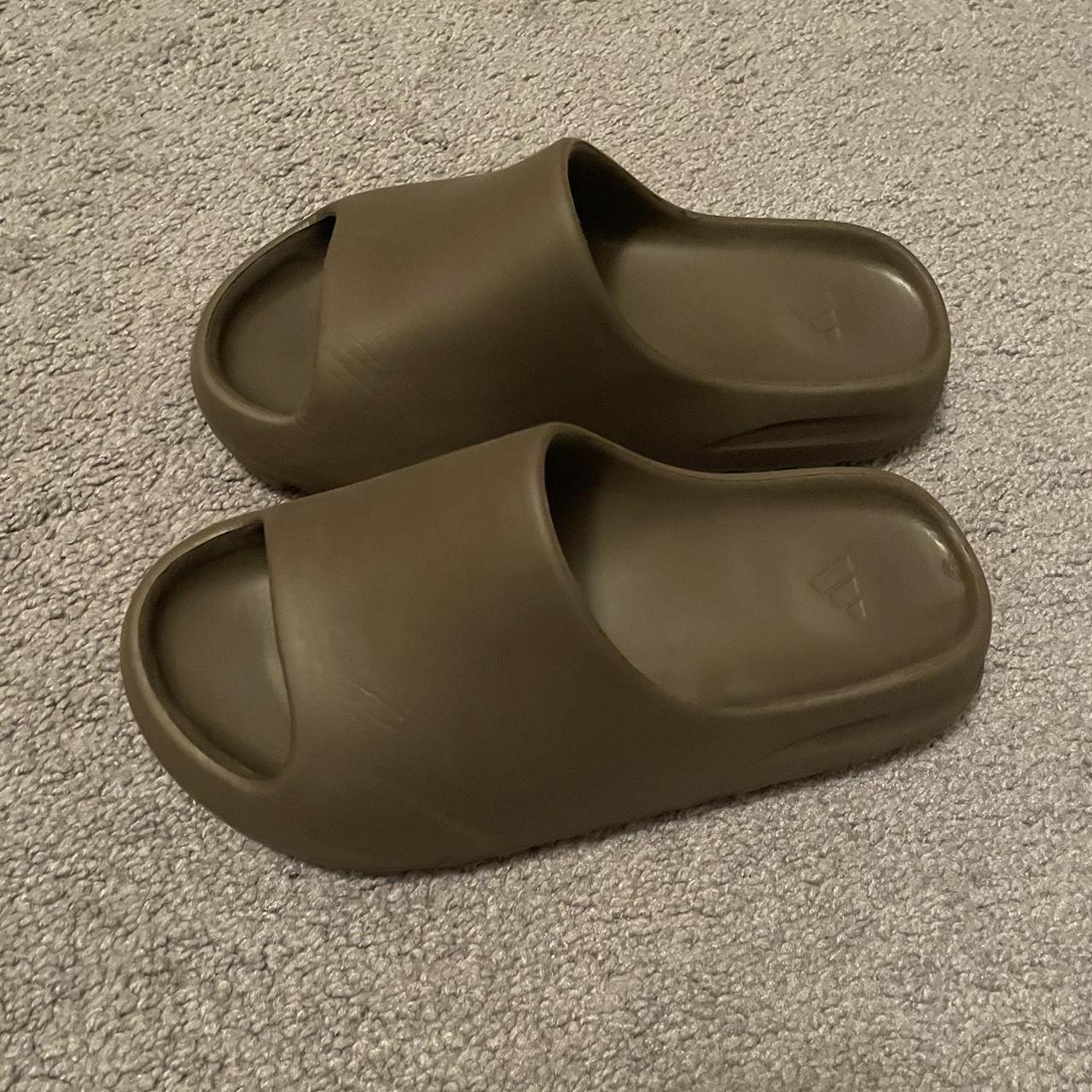 Yeezy Slides in color "Earth Brown" In good... - Depop