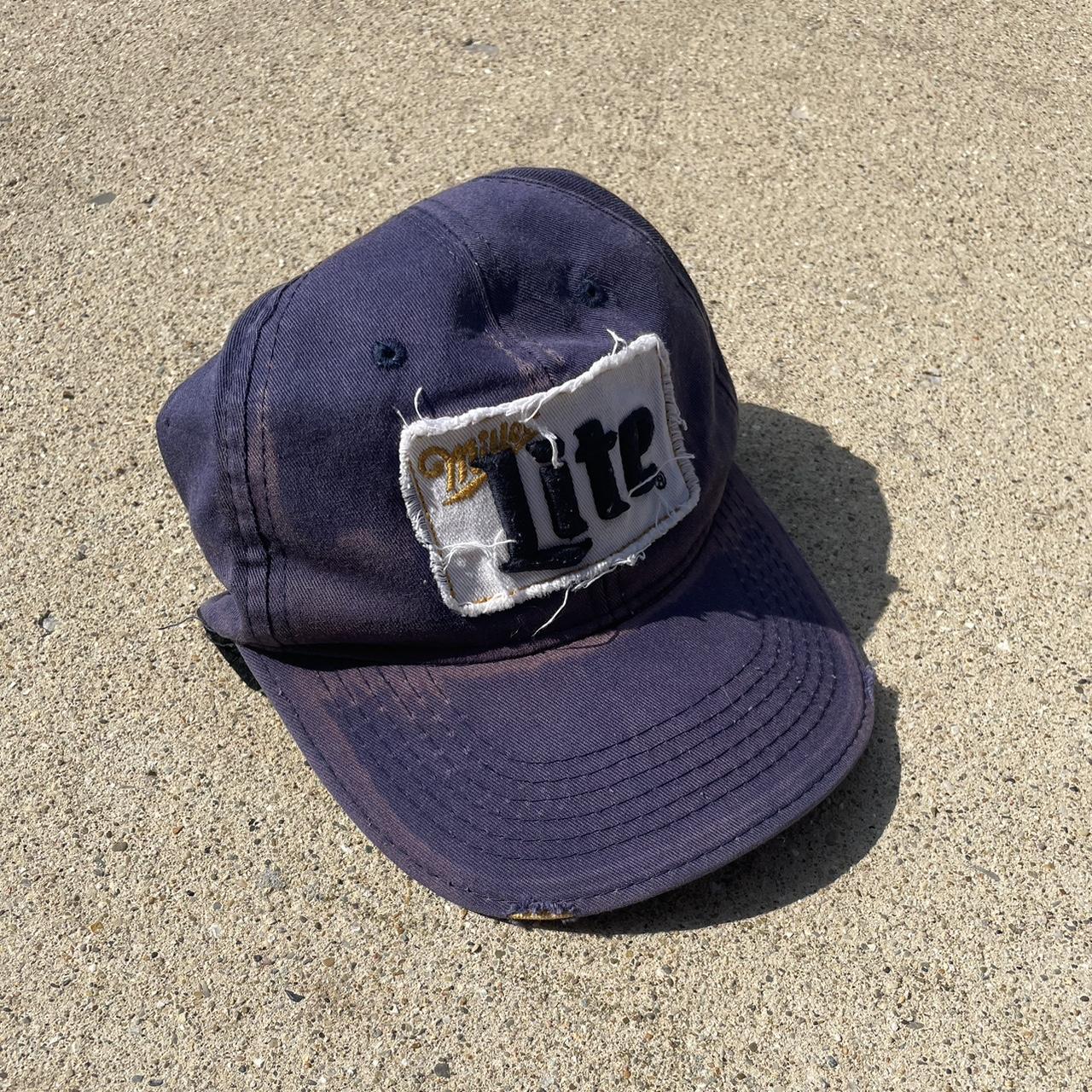 Miller literally faded hat SnapBack has distressed... - Depop