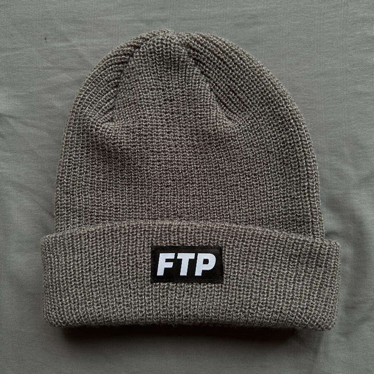 FTP Logo Beanie FW18 Gray Size OSFA Used in 2018/19... - Depop