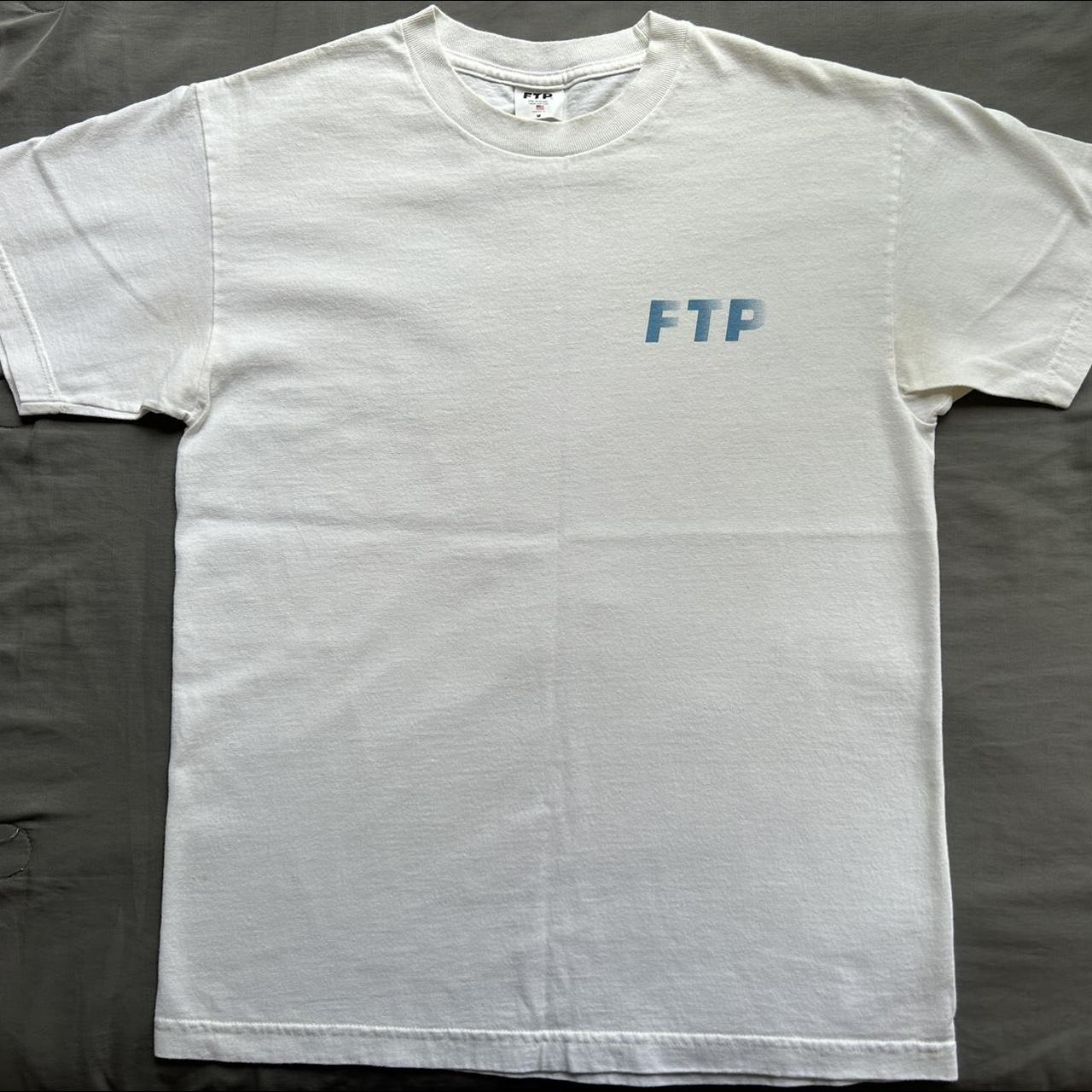 FTP Gradient Logo Tee SS19 White Size M Worn and... - Depop
