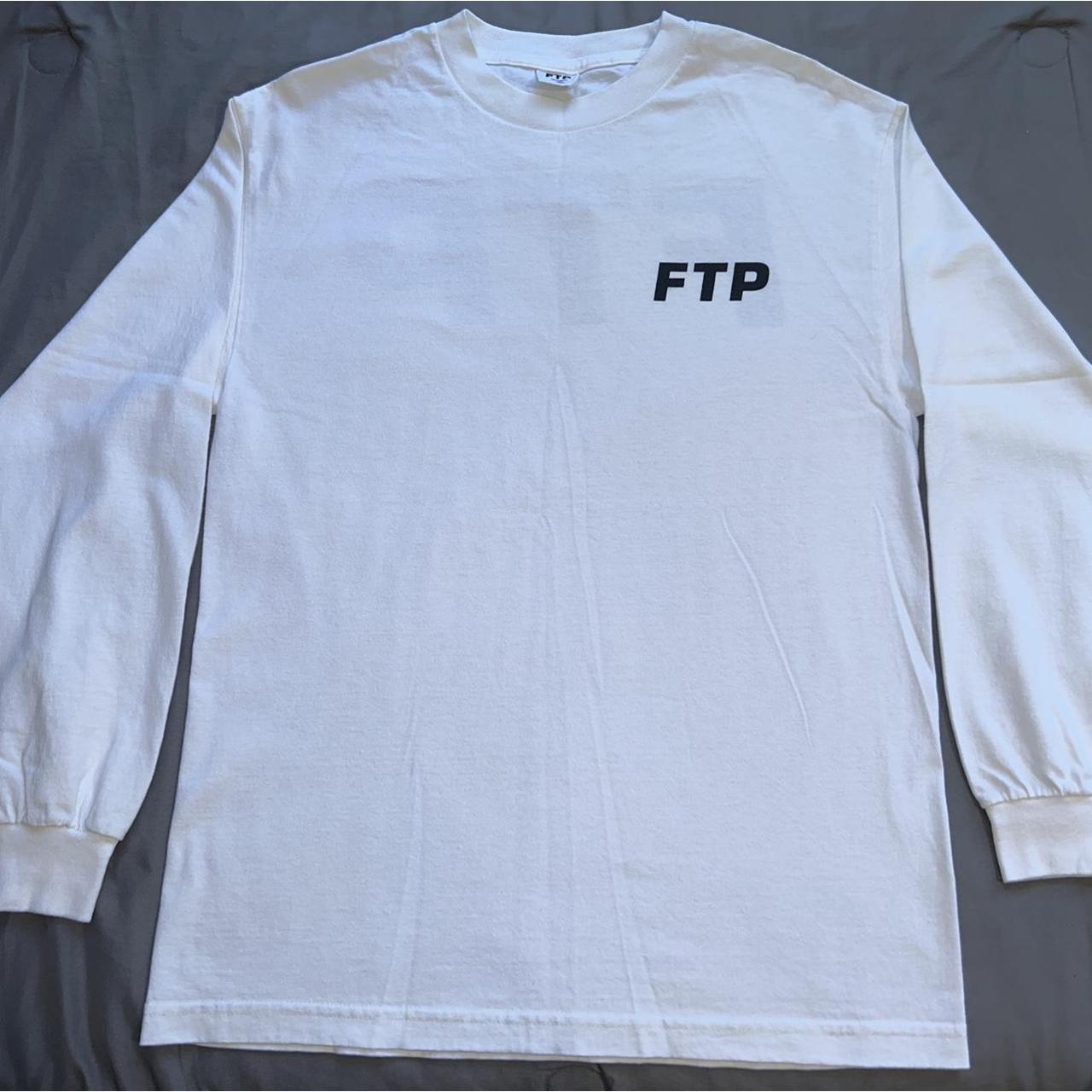 FTP Logo Longsleeve FW18 White Size M Worn and... - Depop