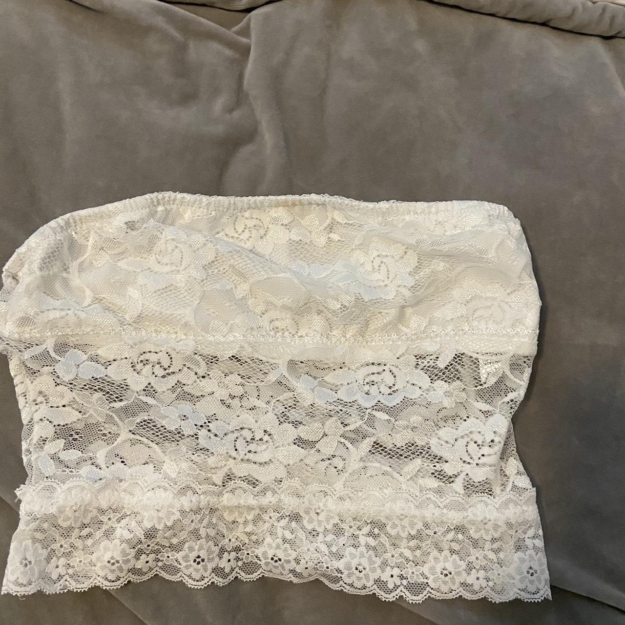 White lace tube top, perfect for layering #lace No... - Depop