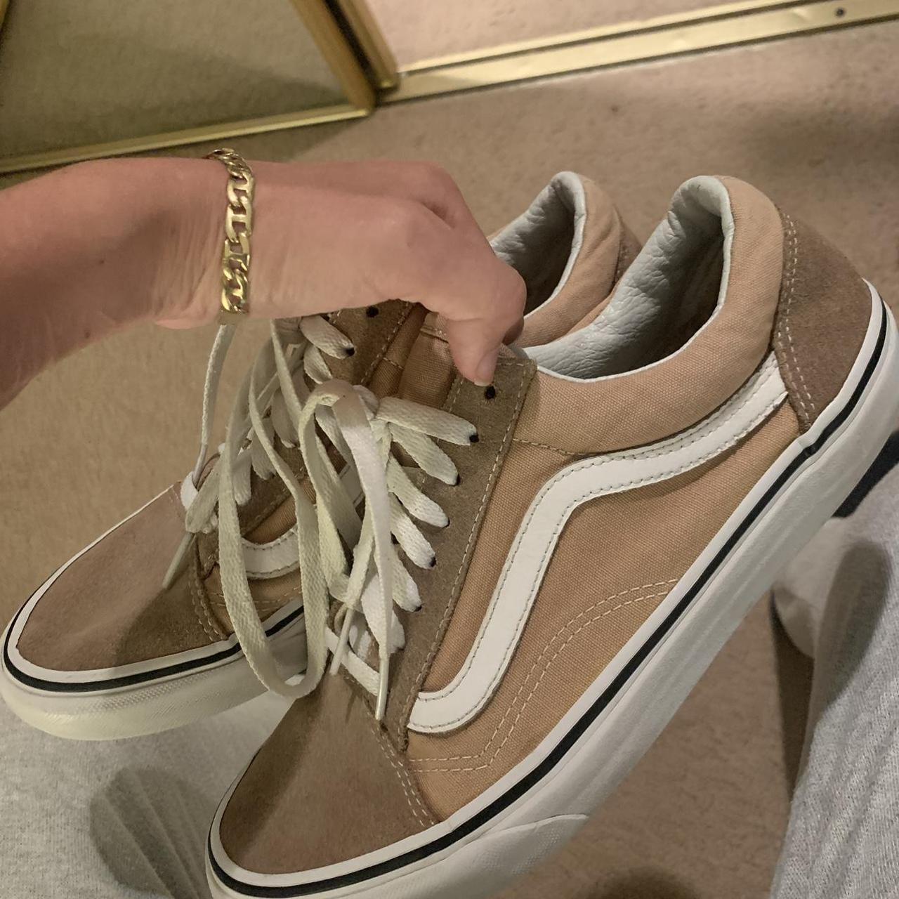 Vans Tan Colored Size: Men’s 8.0 Women’s 9.5... - Depop