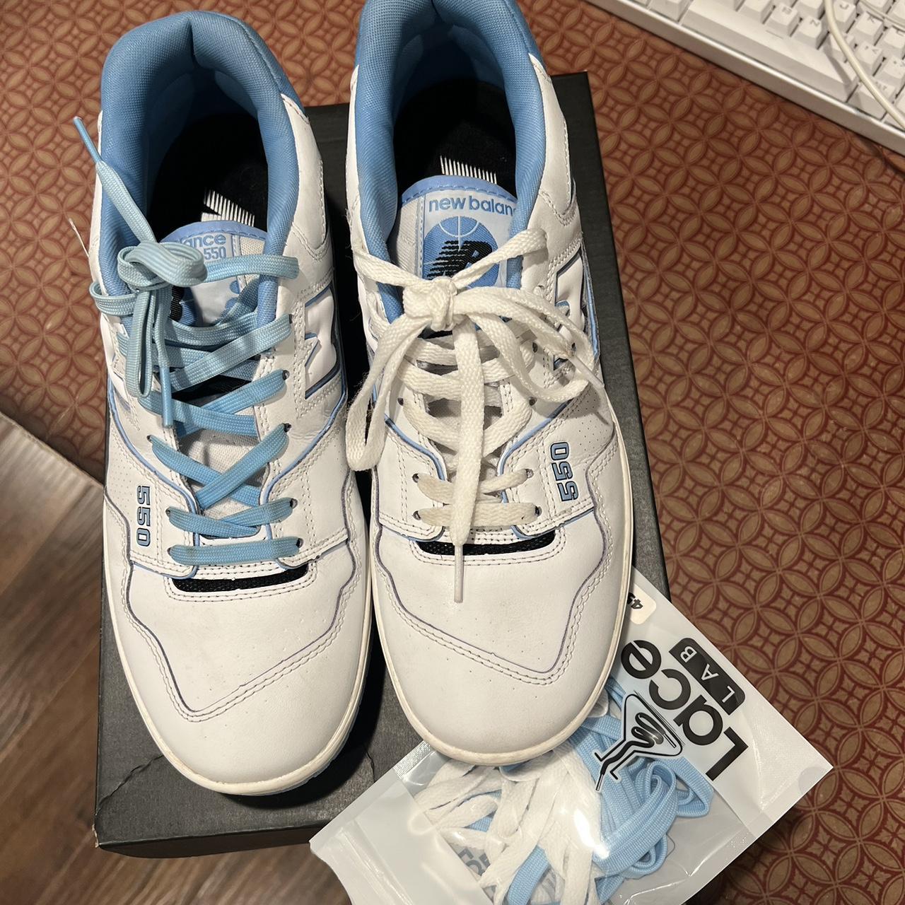 UNC New Balance 550s (Extra Laces) size 10.5 great... - Depop