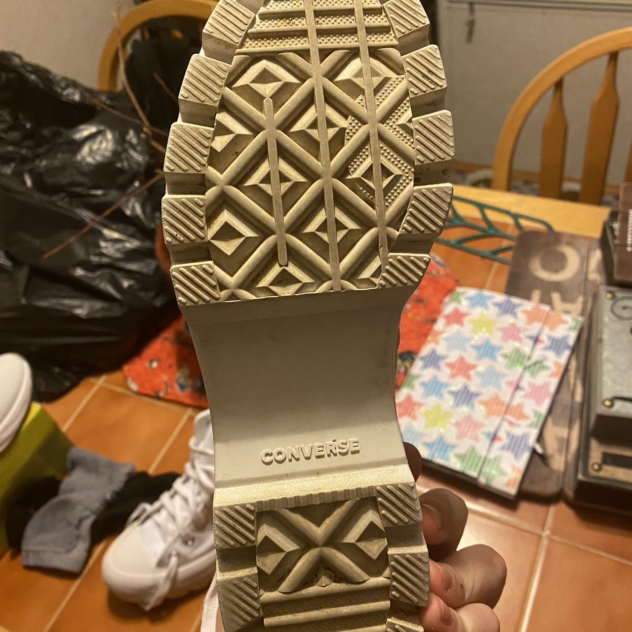 White Converse all star lugged boots (SIZE 7... - Depop