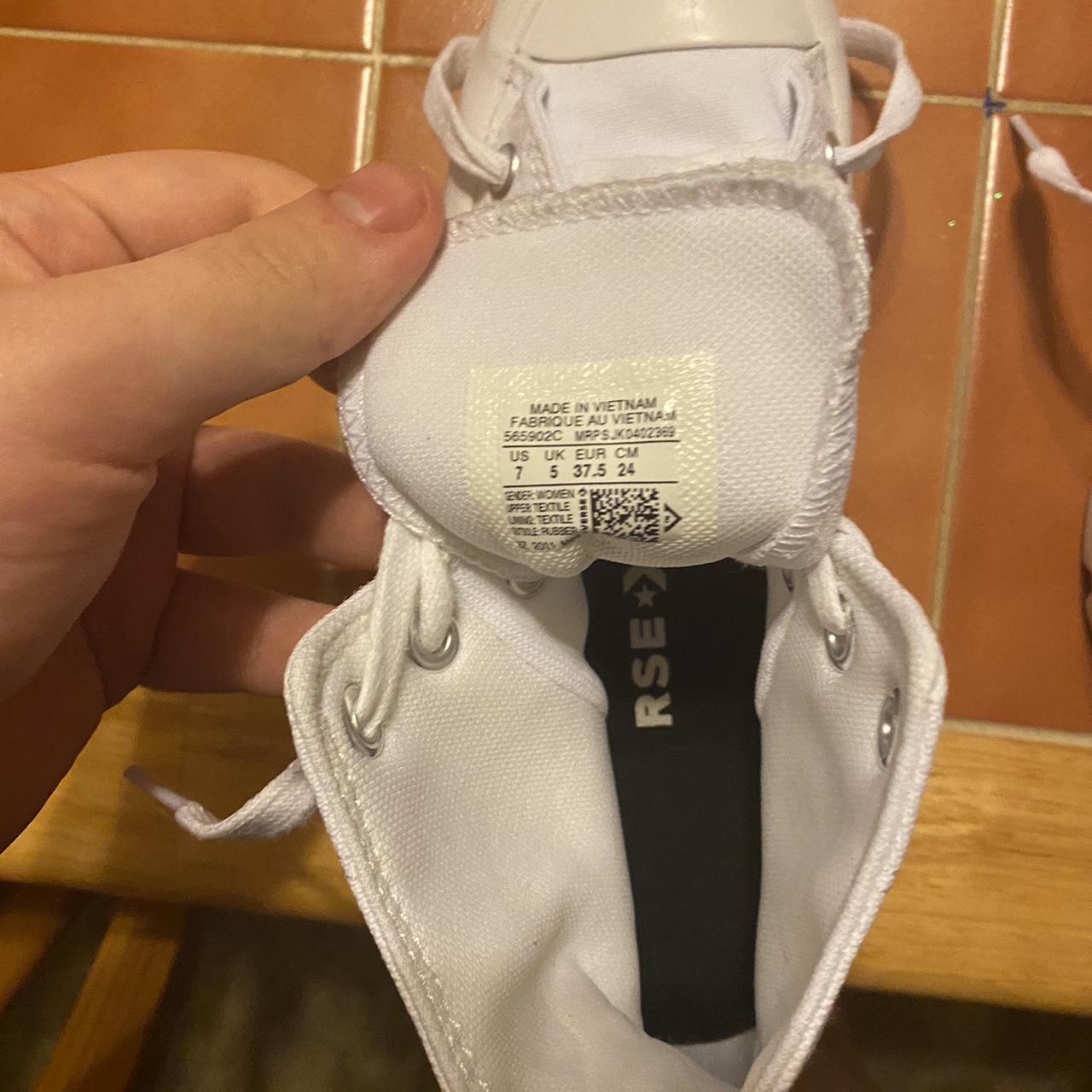 White Converse all star lugged boots (SIZE 7... - Depop