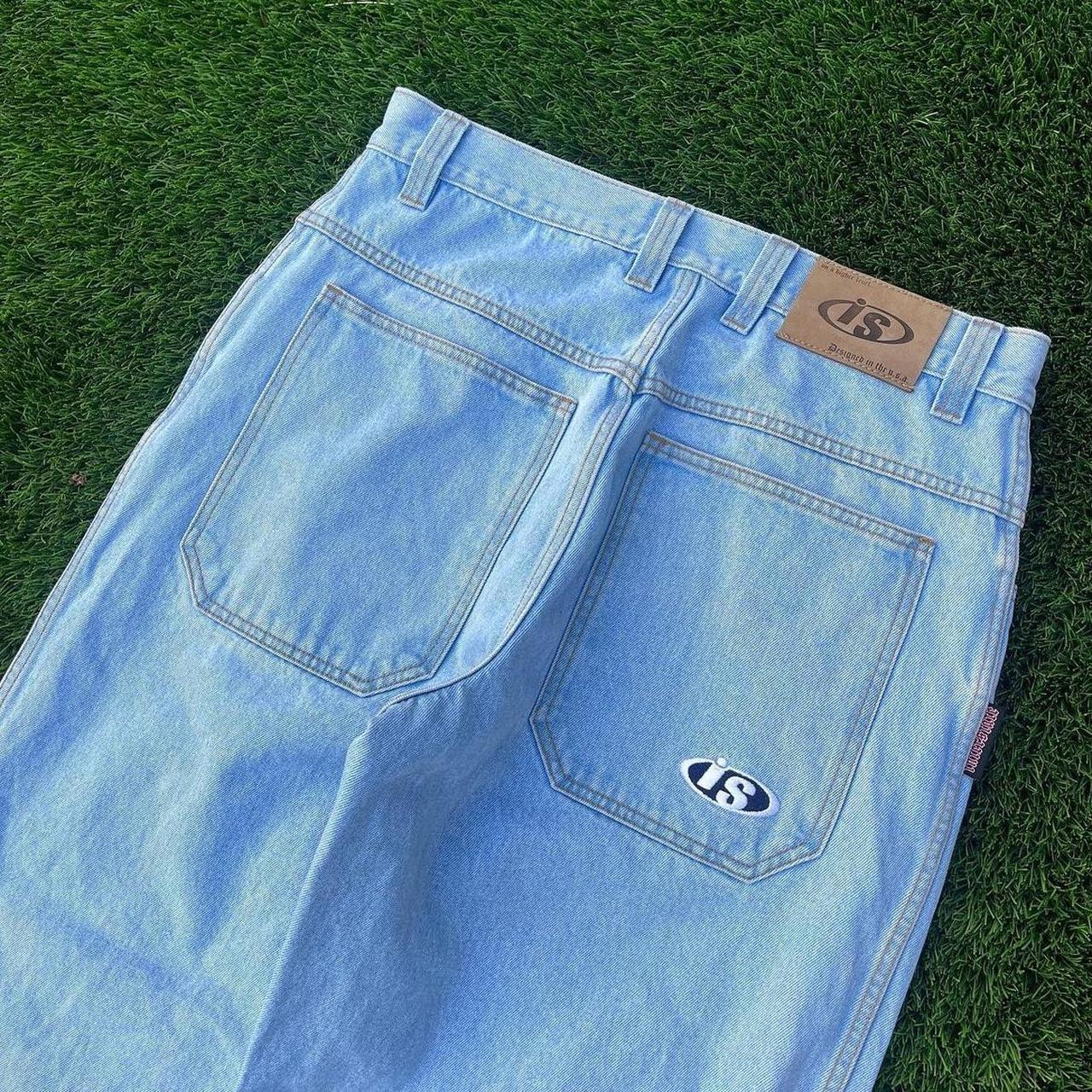 Vintage Interstate 90s Baggy Light Wash Jeans. Sized... - Depop