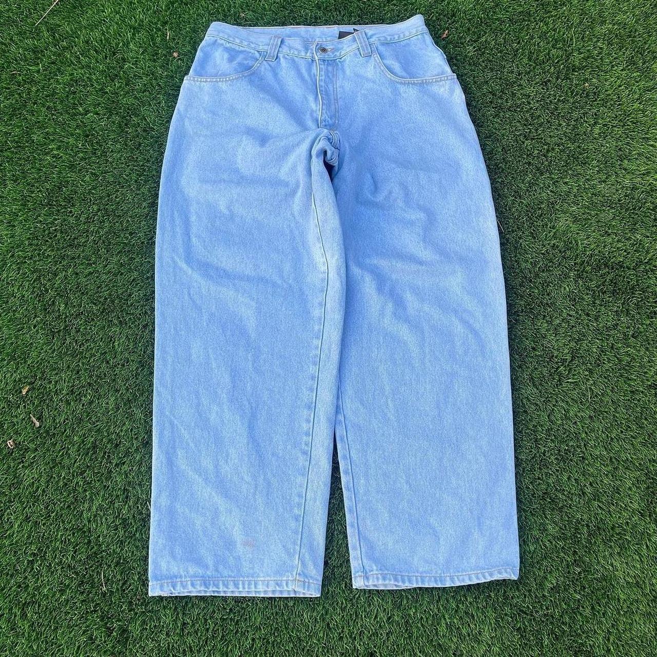 Vintage Interstate 90s Baggy Light Wash Jeans. Sized... - Depop