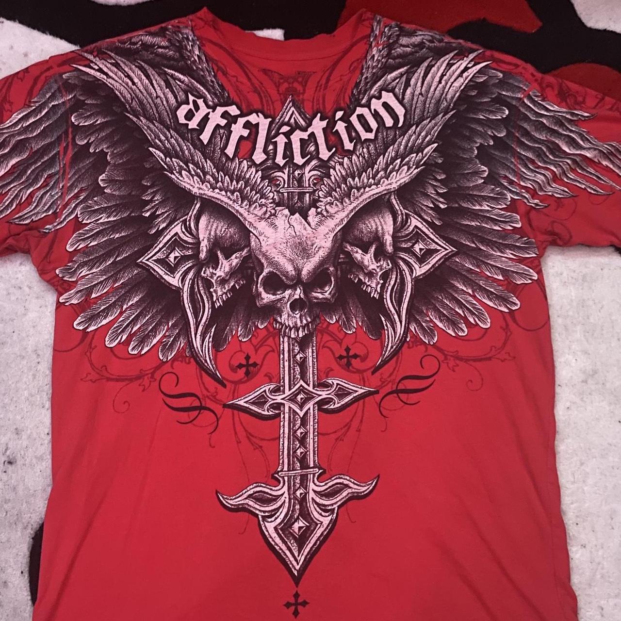 Affliction skull shirt ‼️DO NOT BUY‼️will not refund... - Depop