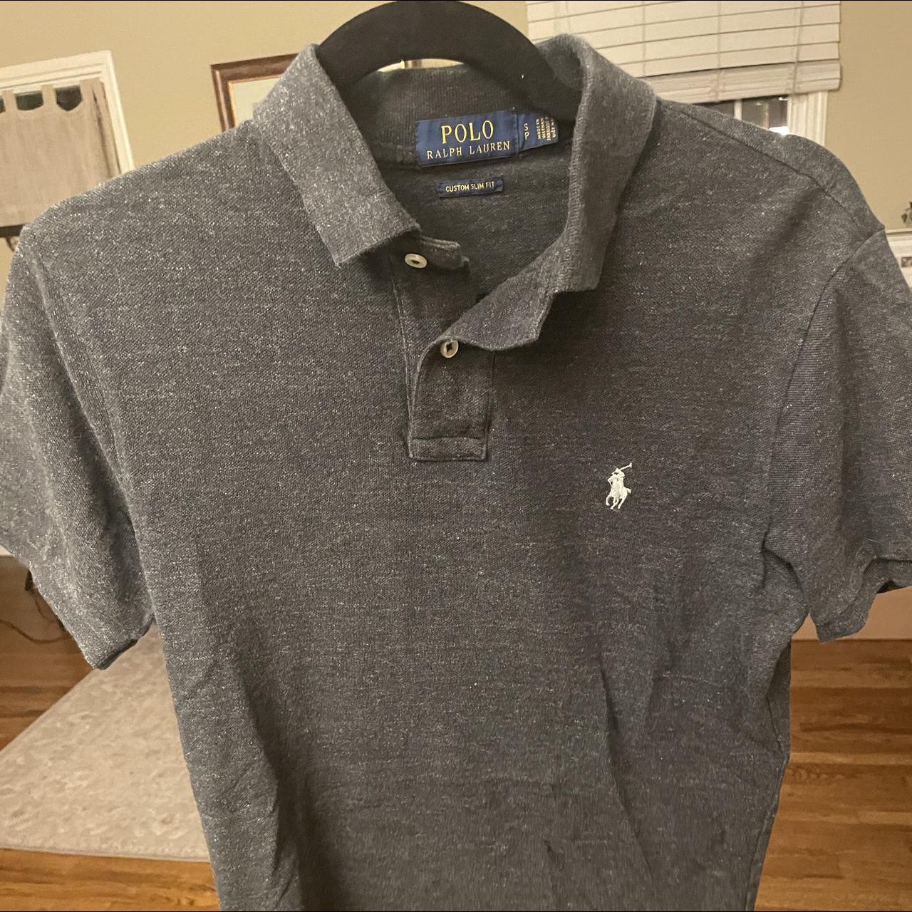 Dark Grey Ralph Lauren Polo - Depop