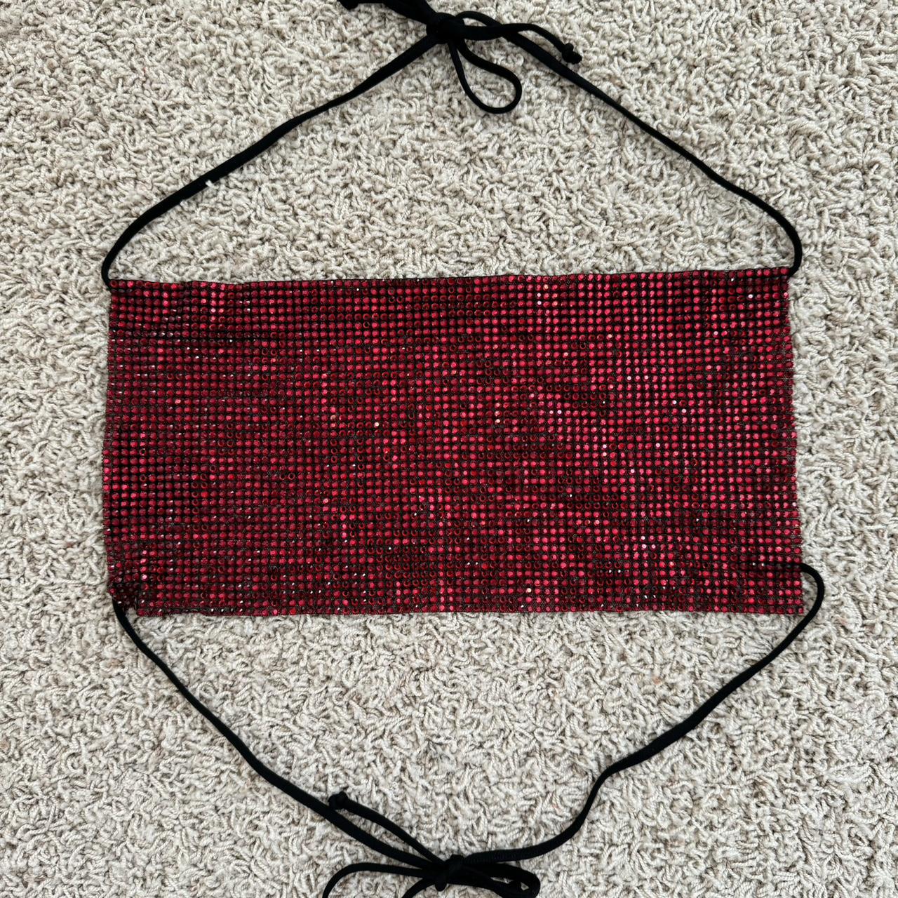 GUESS COLLECTION vintage ruby rhinestone top - Depop