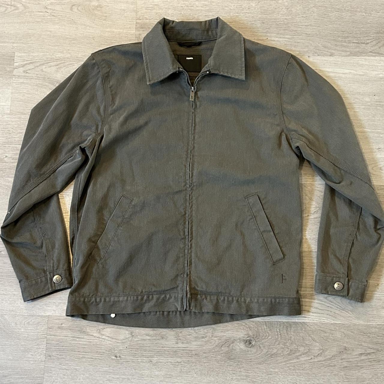 Men’s Former Vintage Grey Zip-Up Jacket Size -... | Depop