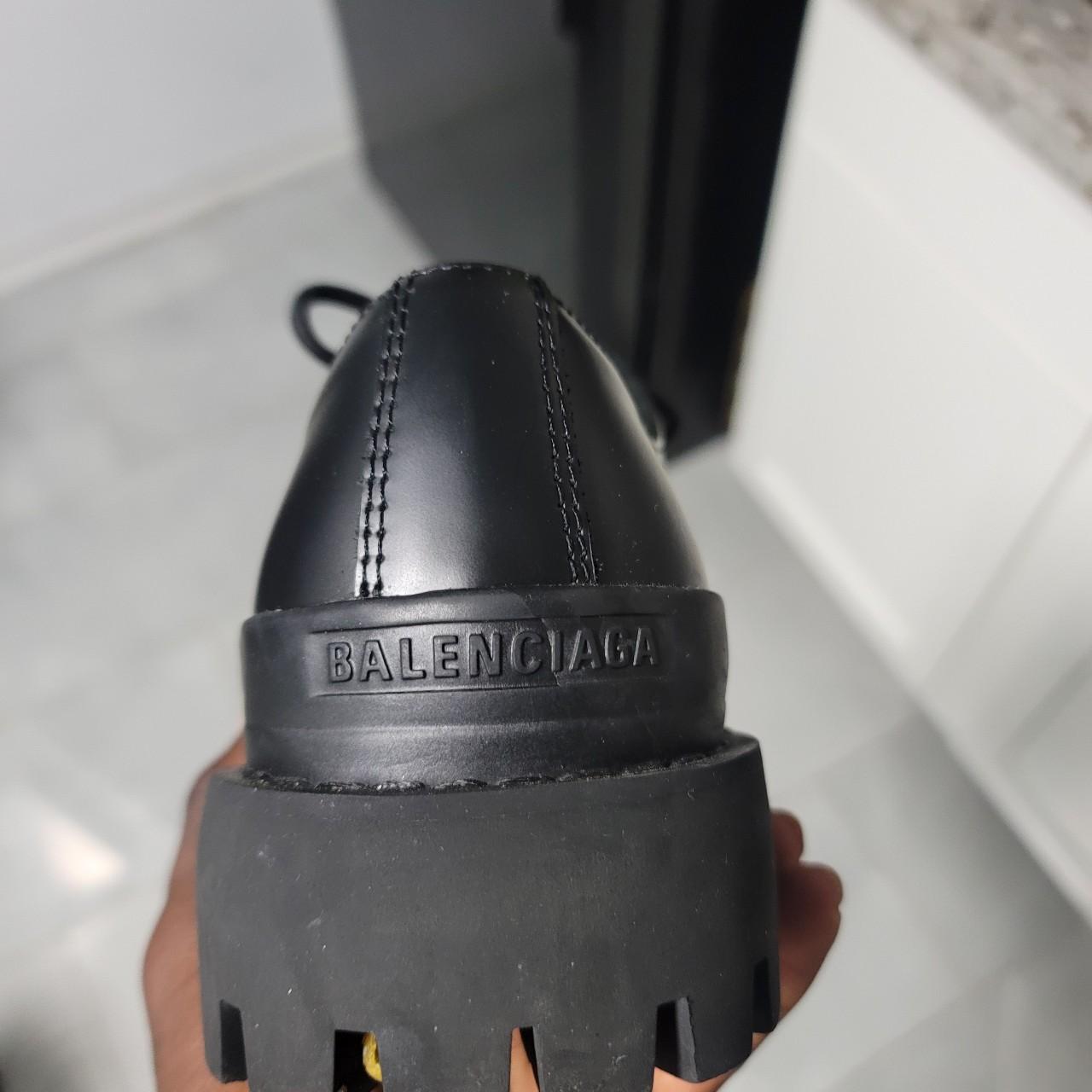 Low Balenciaga derby strikes boot size 46 (fits a 45... - Depop