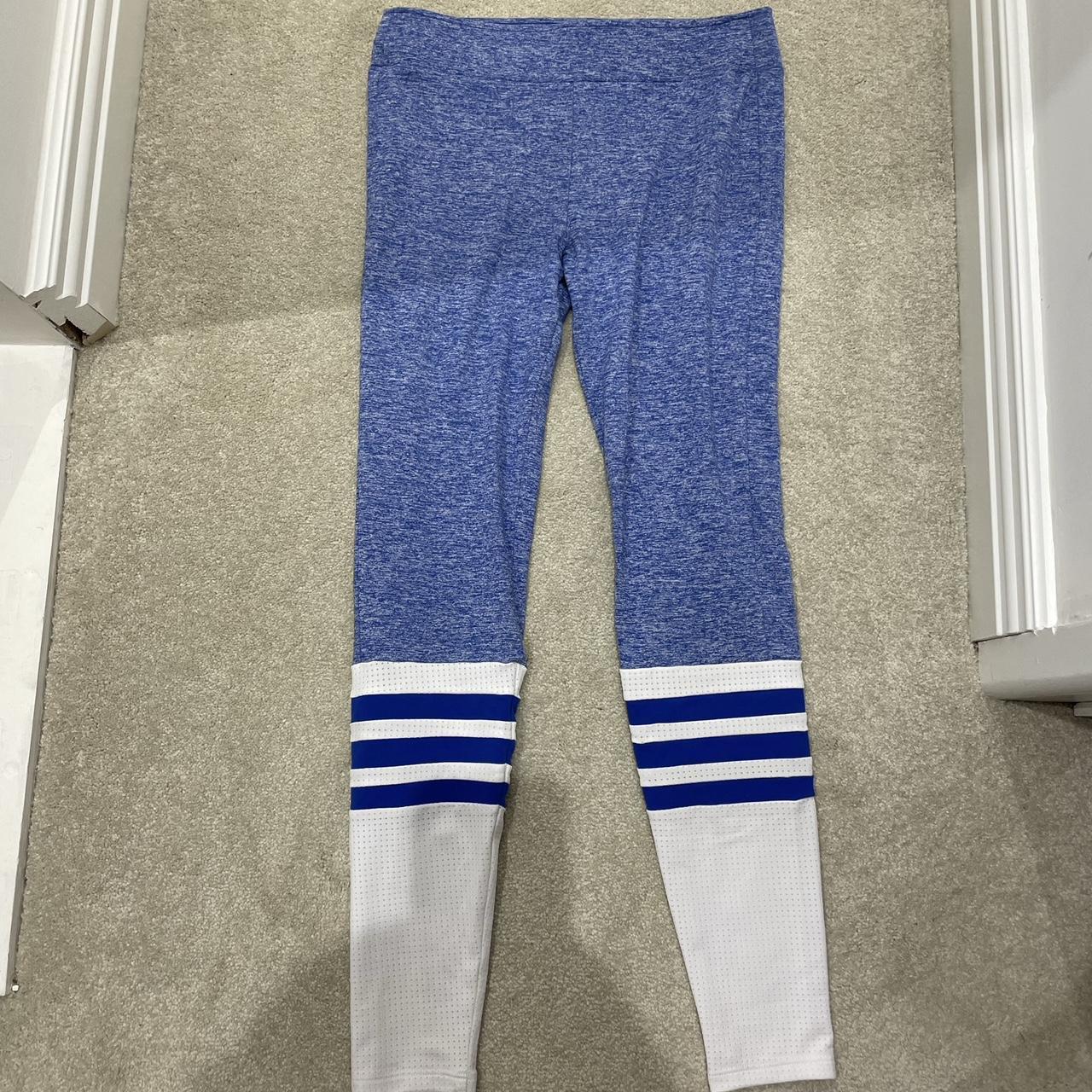 Bombshell sportswear striped leggings in blue and... - Depop