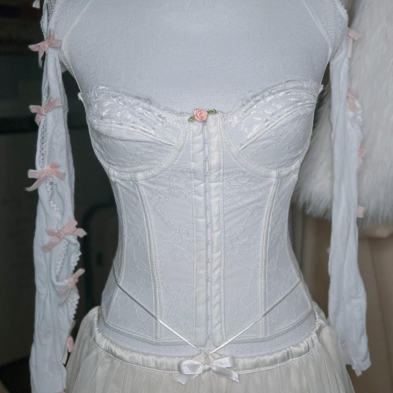 Custom Corset Top with Rosette or Bow... - Depop