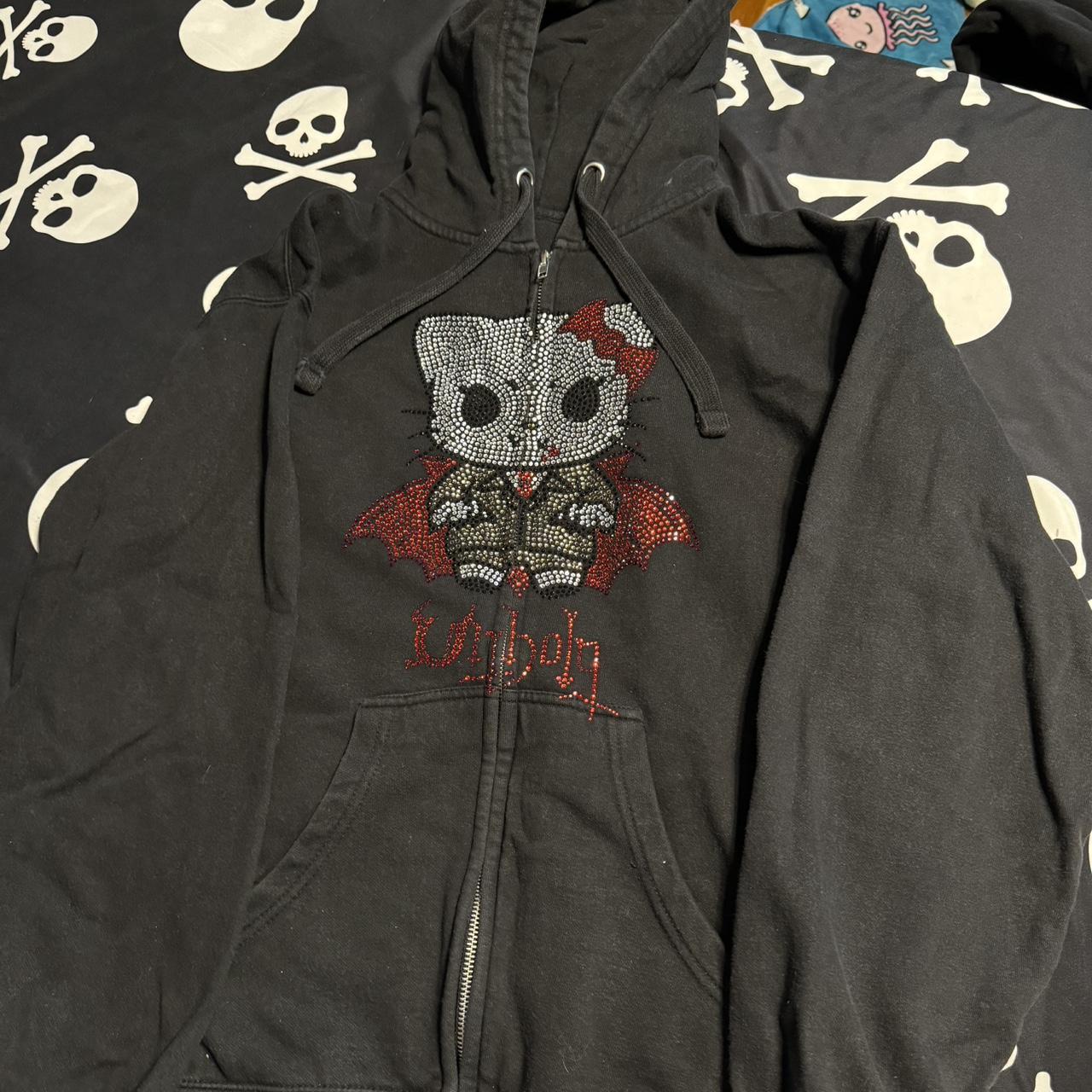vamp hello kitty zip up from the brand unholy on... - Depop