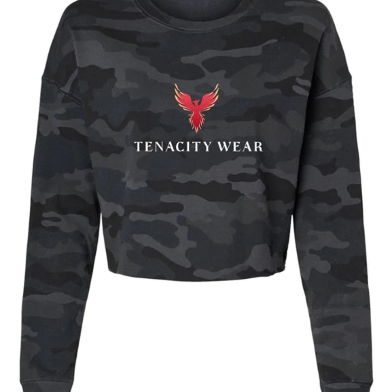🌟 Tenacity Wear Logo Camo Cropped Crew 🌟 Unleash... - Depop
