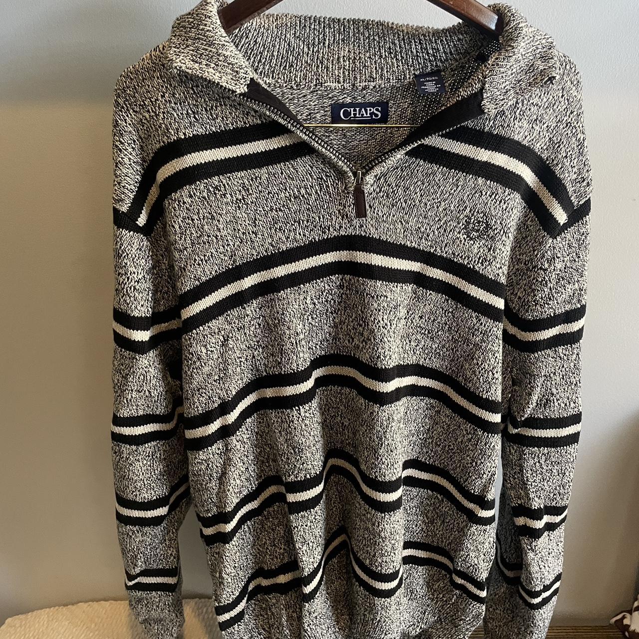 Men’s pullover with zipper Chaps brand - Depop