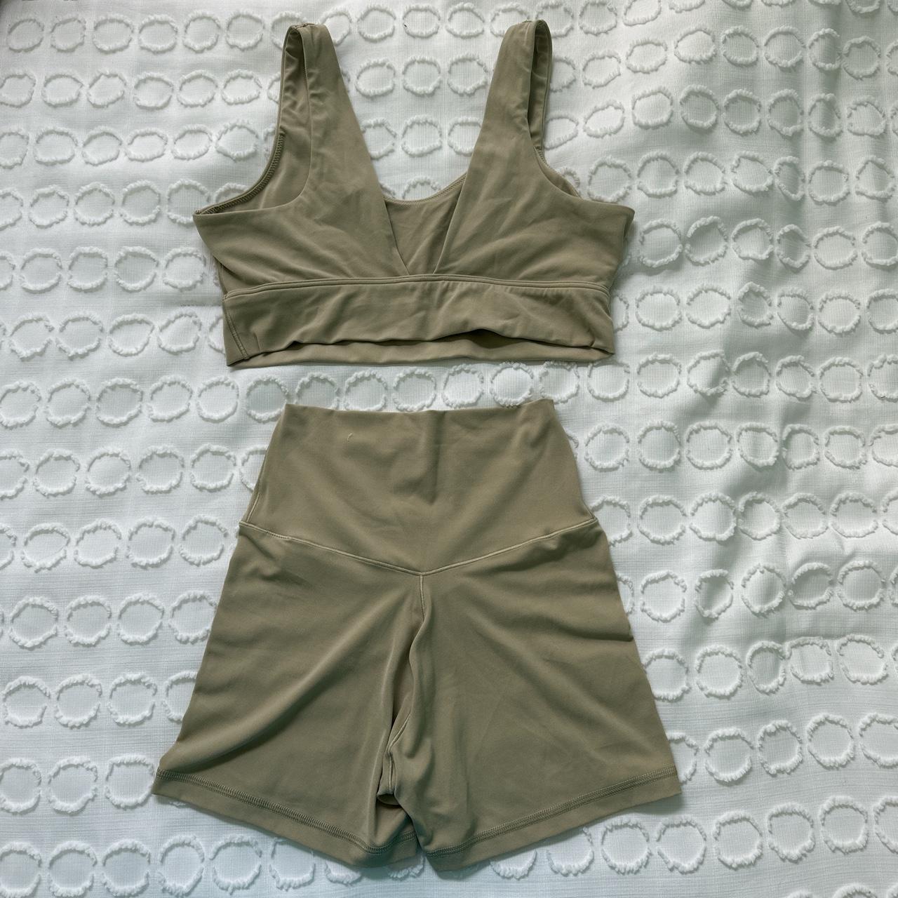 Aerie offline matching olive green workout set NEVER... - Depop
