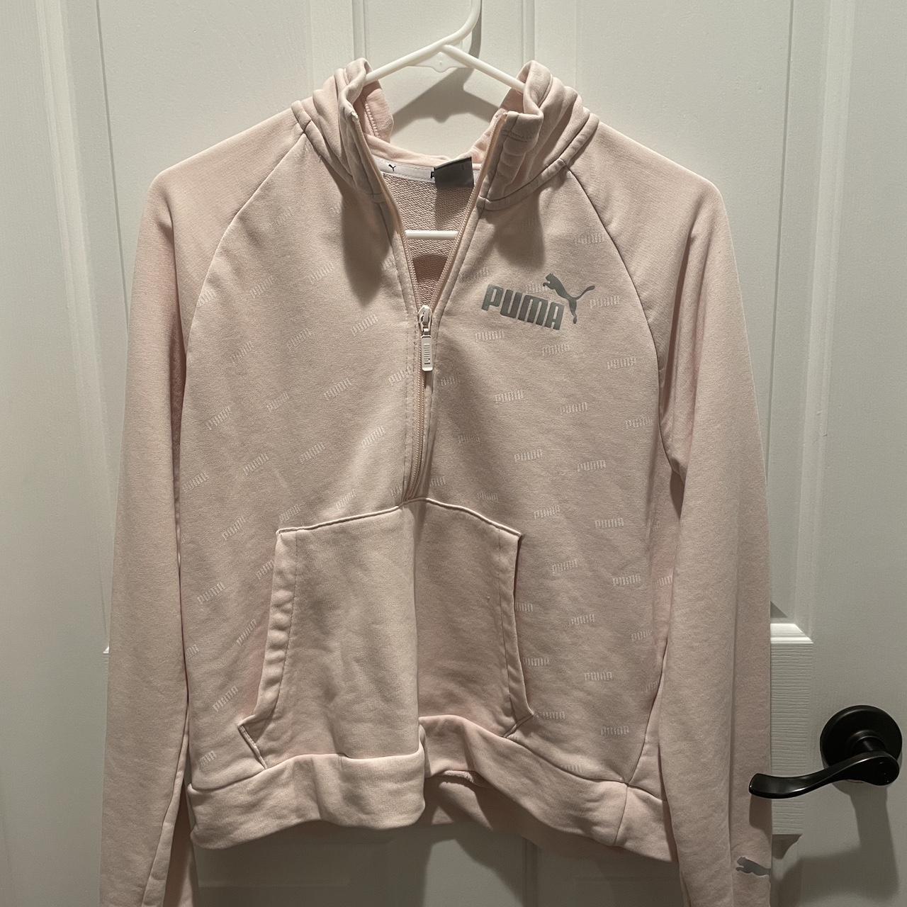 Pink Puma Quarter Zip never worn size M quality... - Depop