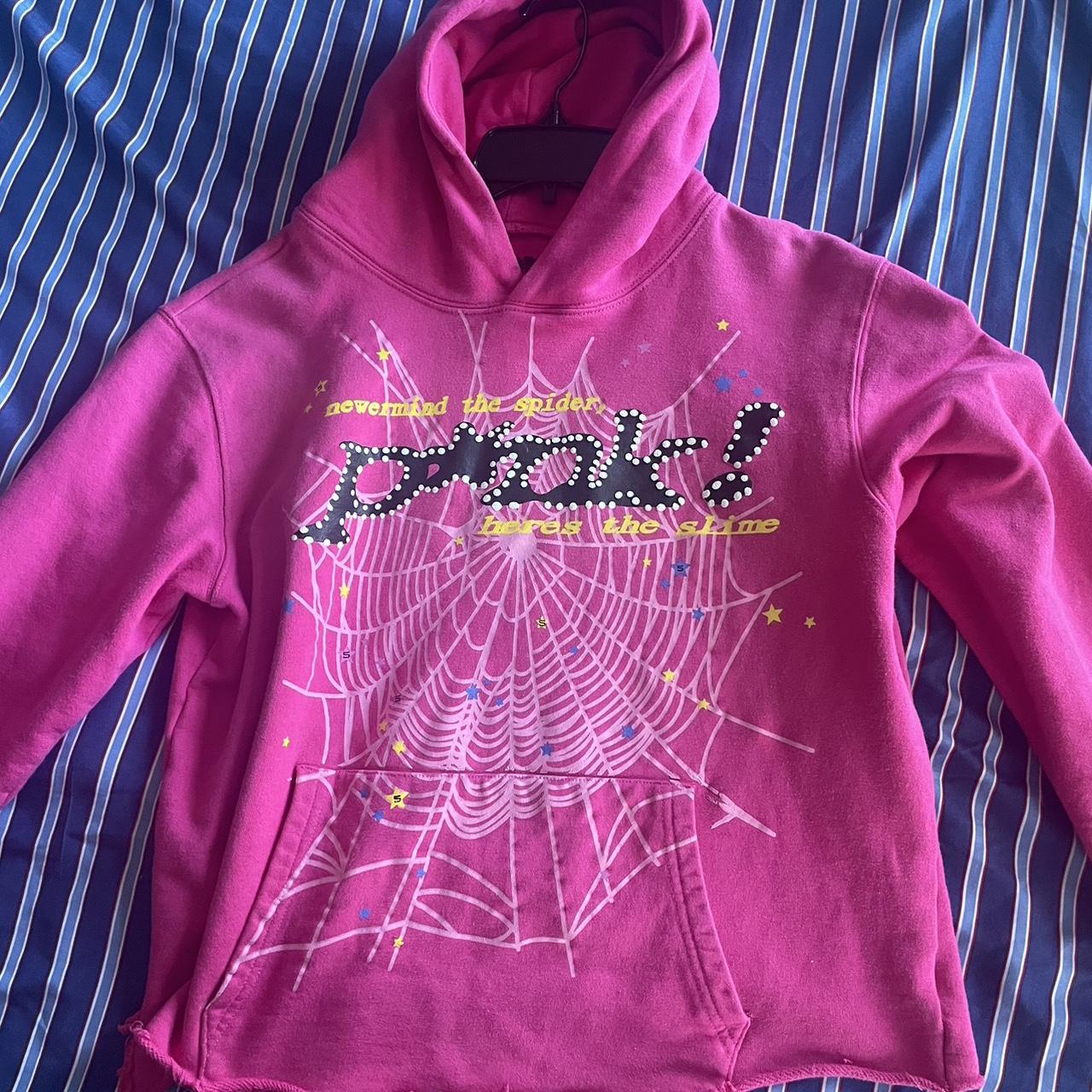 Pink Spider Hoodie Depop