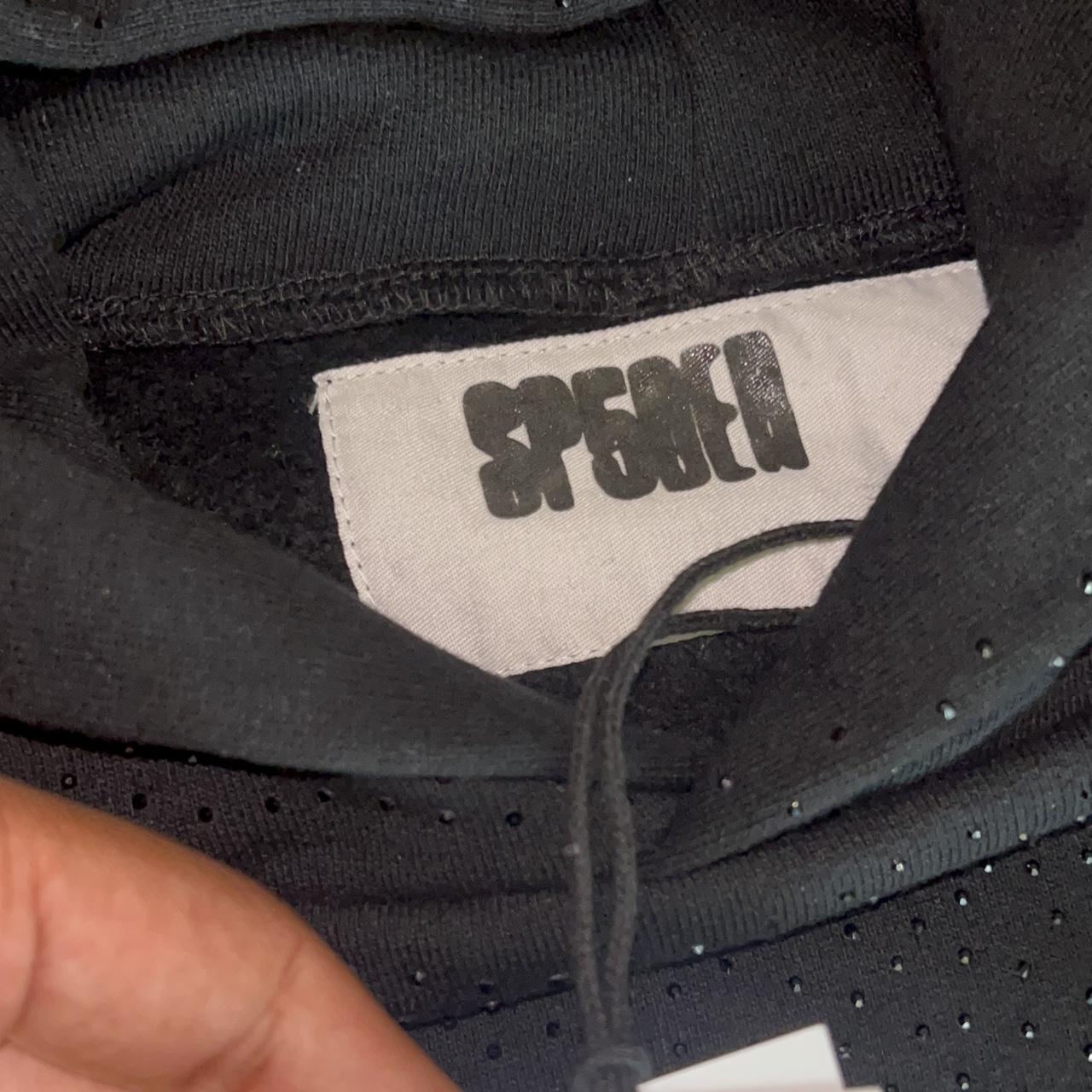 black spider worldwide vvs rhinestone hoodie size L... | Depop