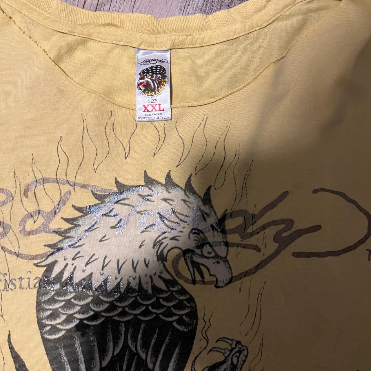 Vintage thrashed y2k affliction-like ED HARDY emo... - Depop