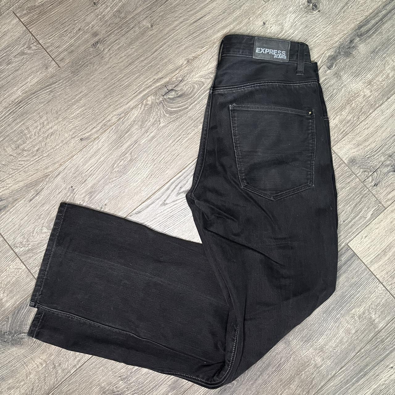 BLACK EXPRESS JEANS FAIR USED CONDITION BUT GOOD... - Depop
