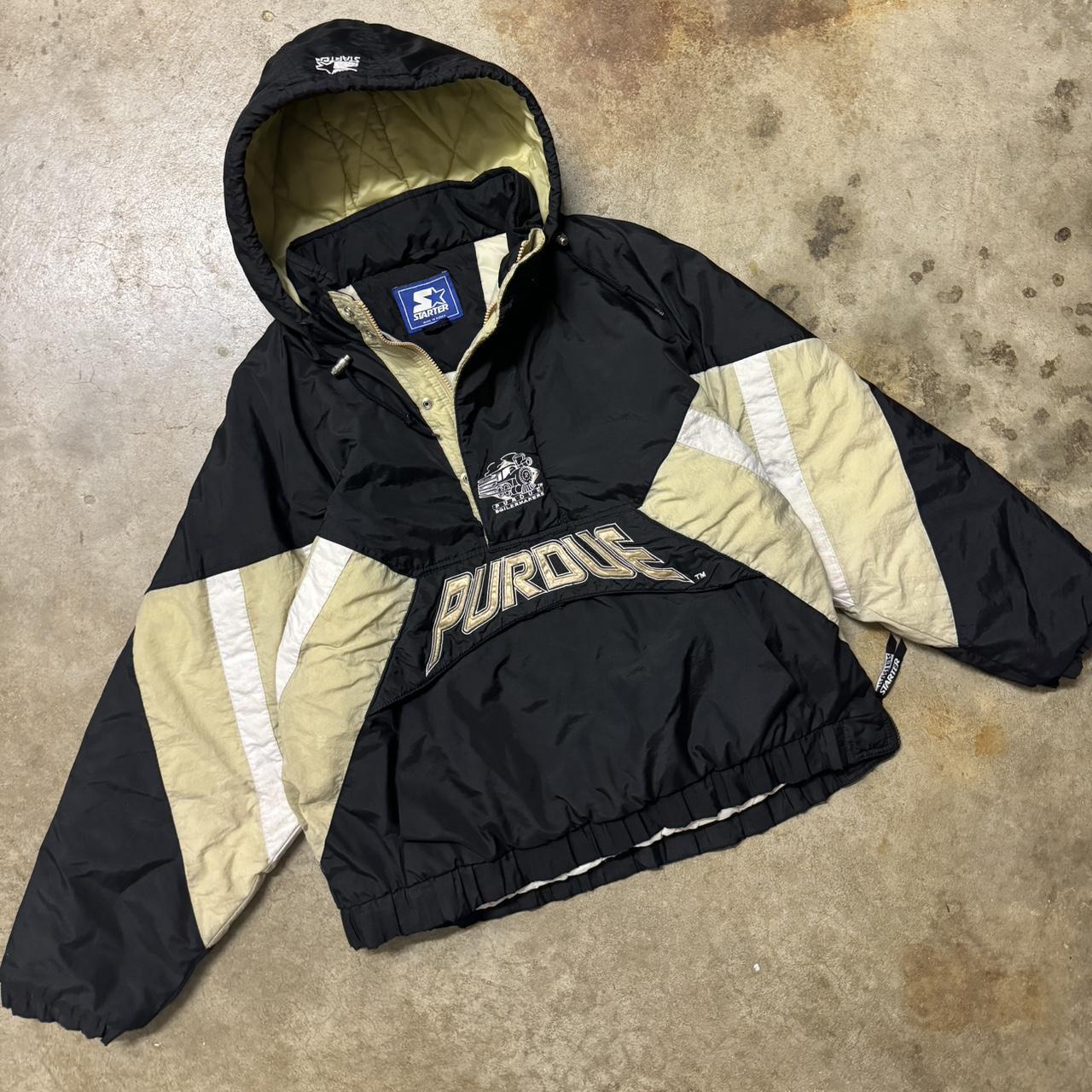Vintage Purdue University Starter Jacket Half... - Depop