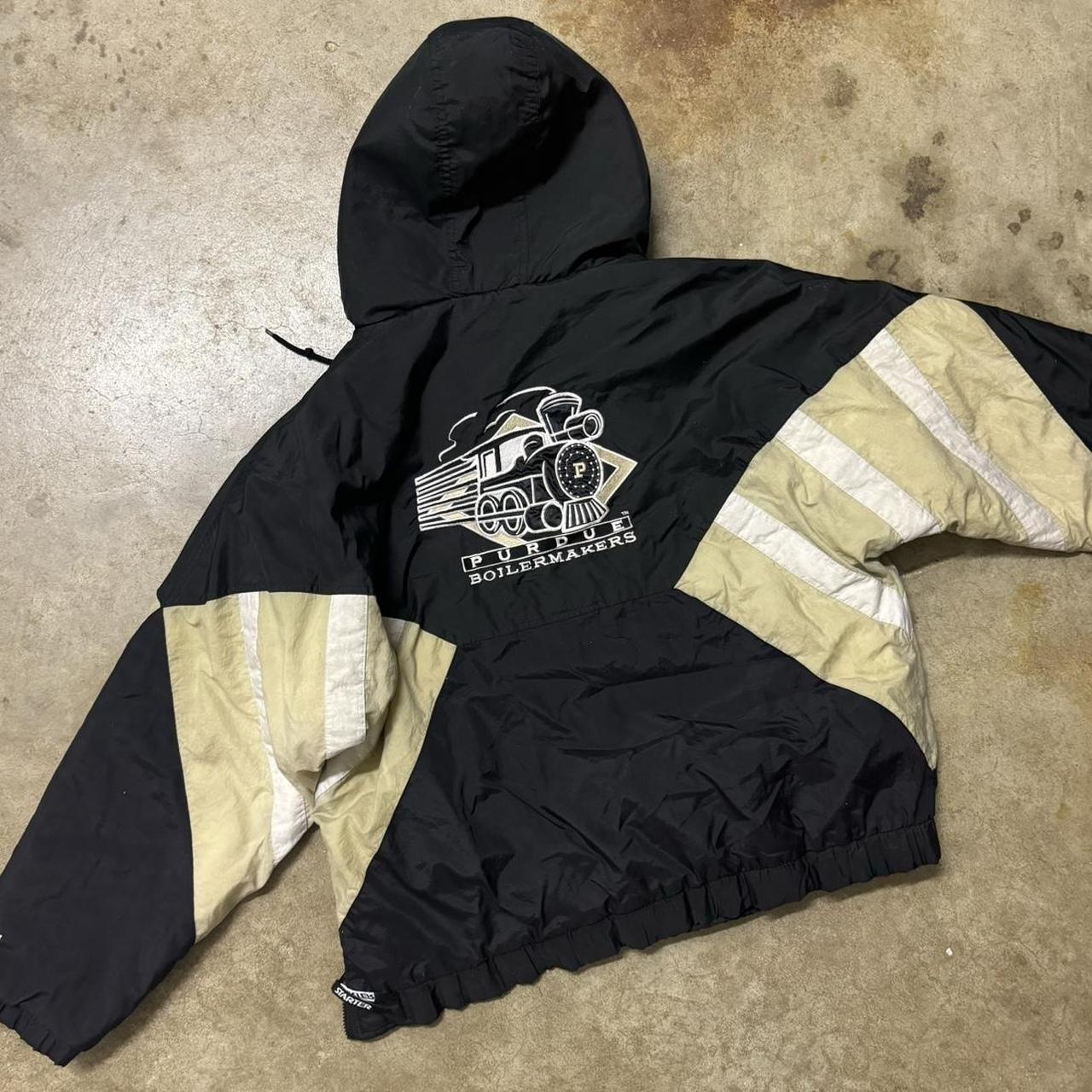 Vintage Purdue University Starter Jacket Half... - Depop